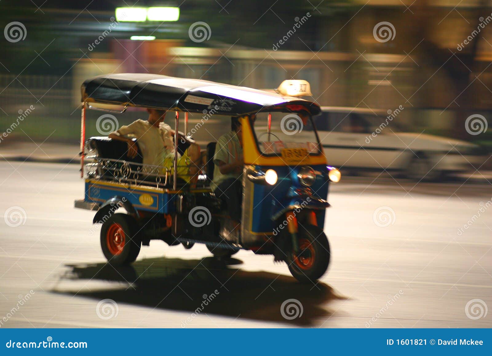 Speeding Tuc Tuc in Thailand Stock Image - Image of thai, night: 1601821