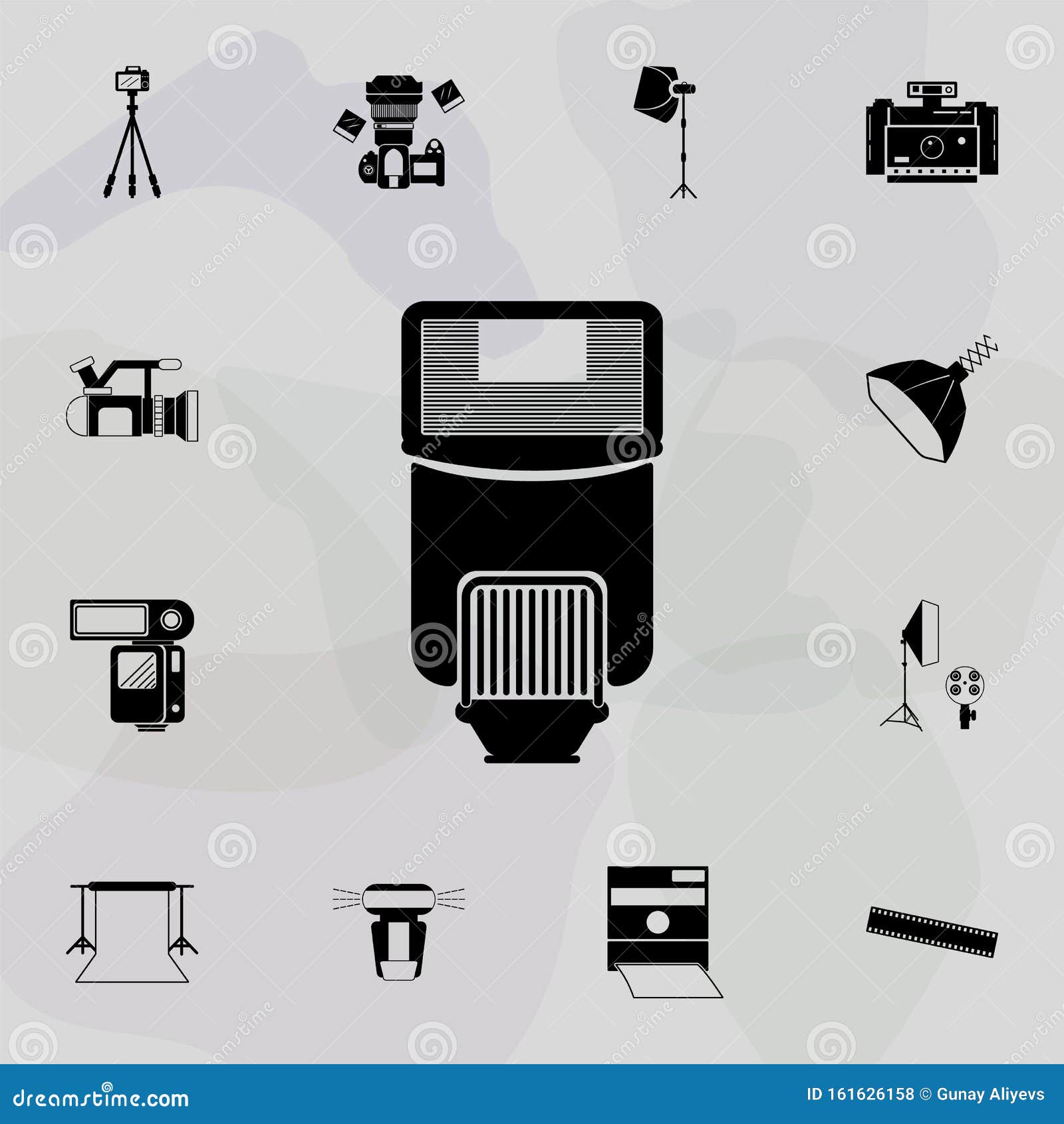 Speedlight, Lighting Icon. Universal Set of Equipment Photography for ...