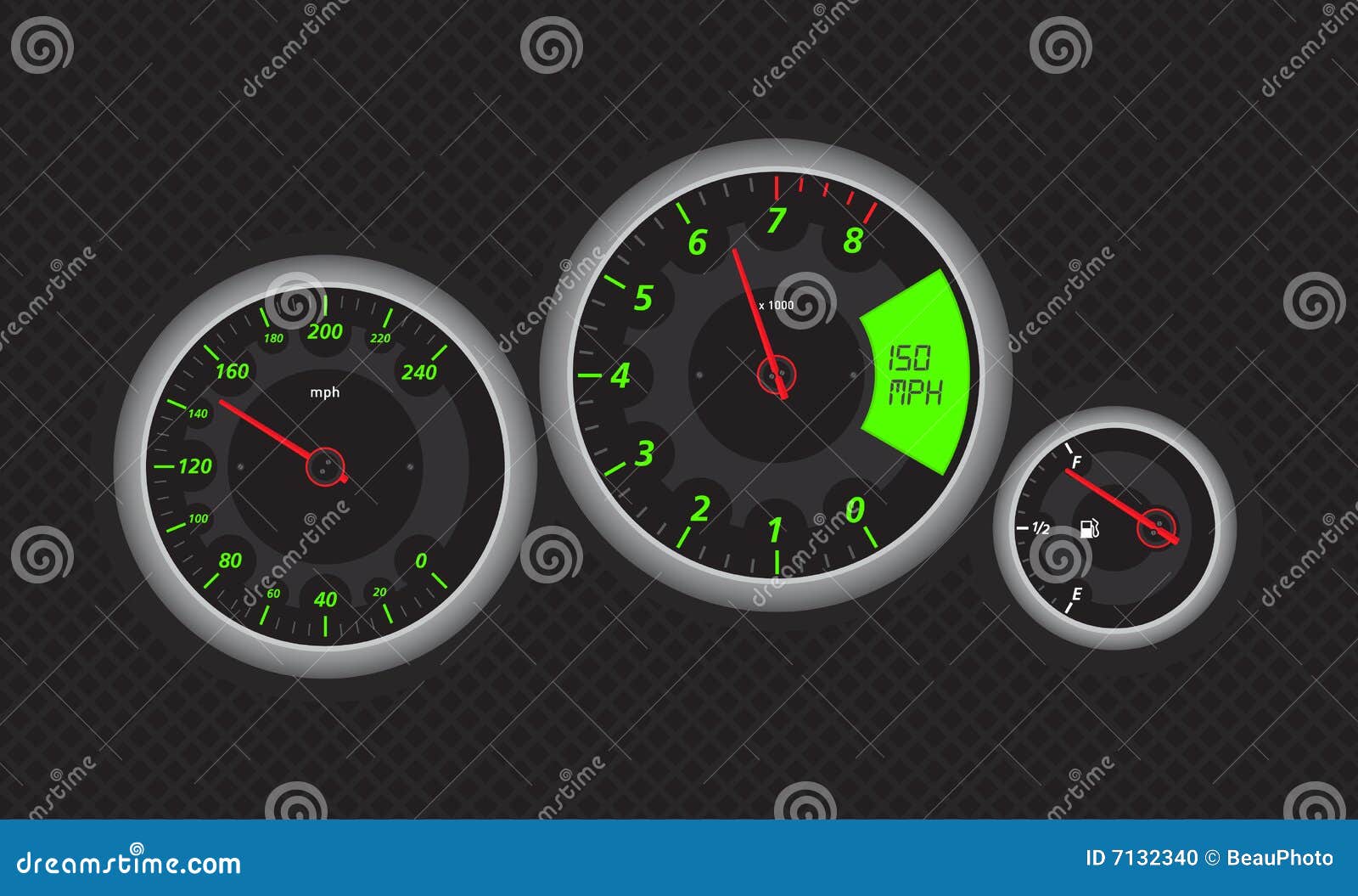 Speedo stock vector. Illustration of speed, vehicle, fuel - 7132340