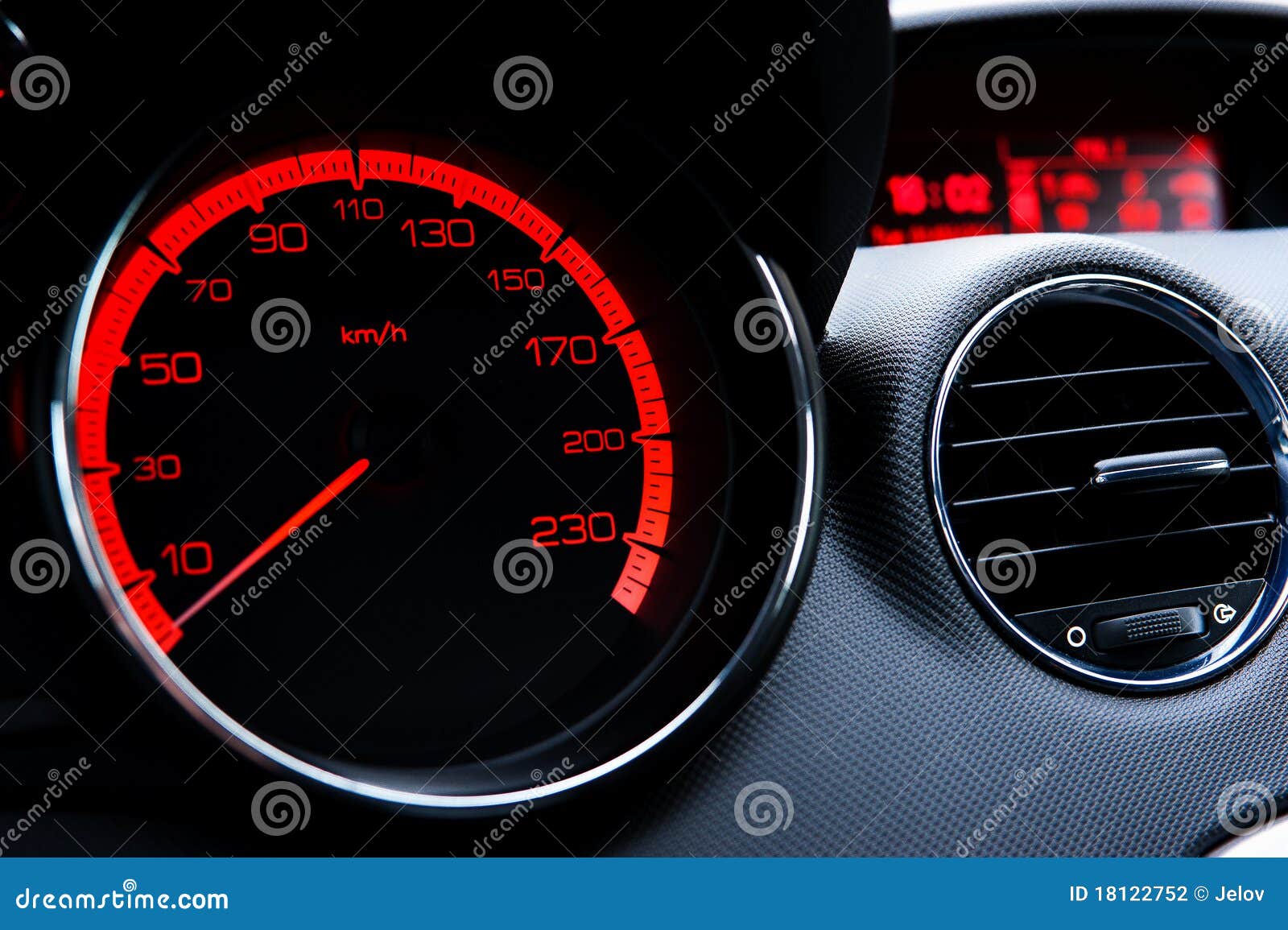 Speedometer Auto-meter Showing Speeds Of 135 Miles Per Hour Stock Image ...
