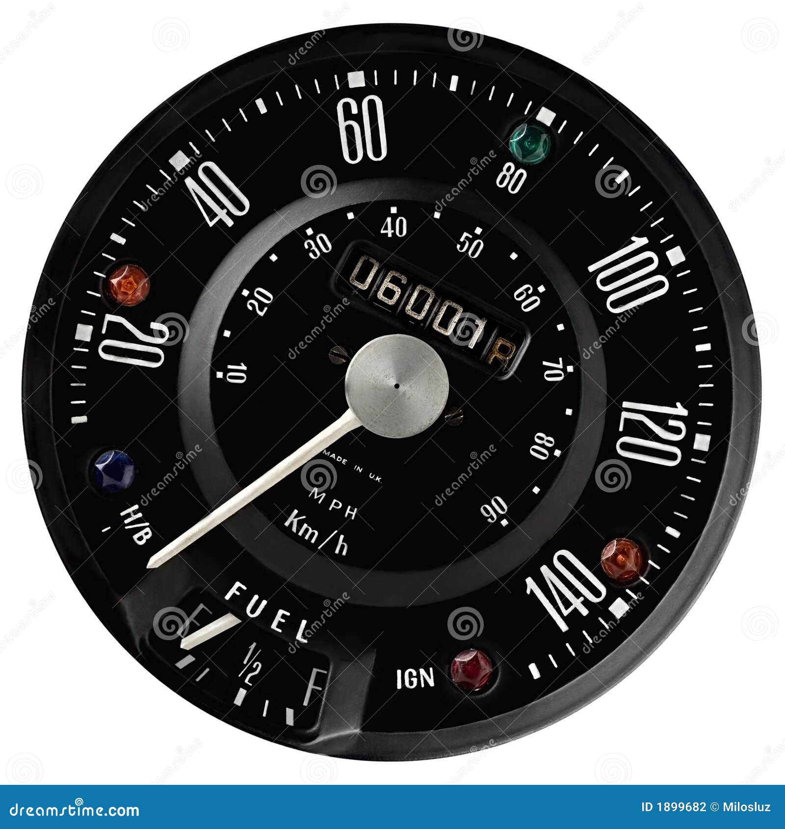 Speedometer stock photo. Image of dashboard, vehicle, kilometers - 1899682