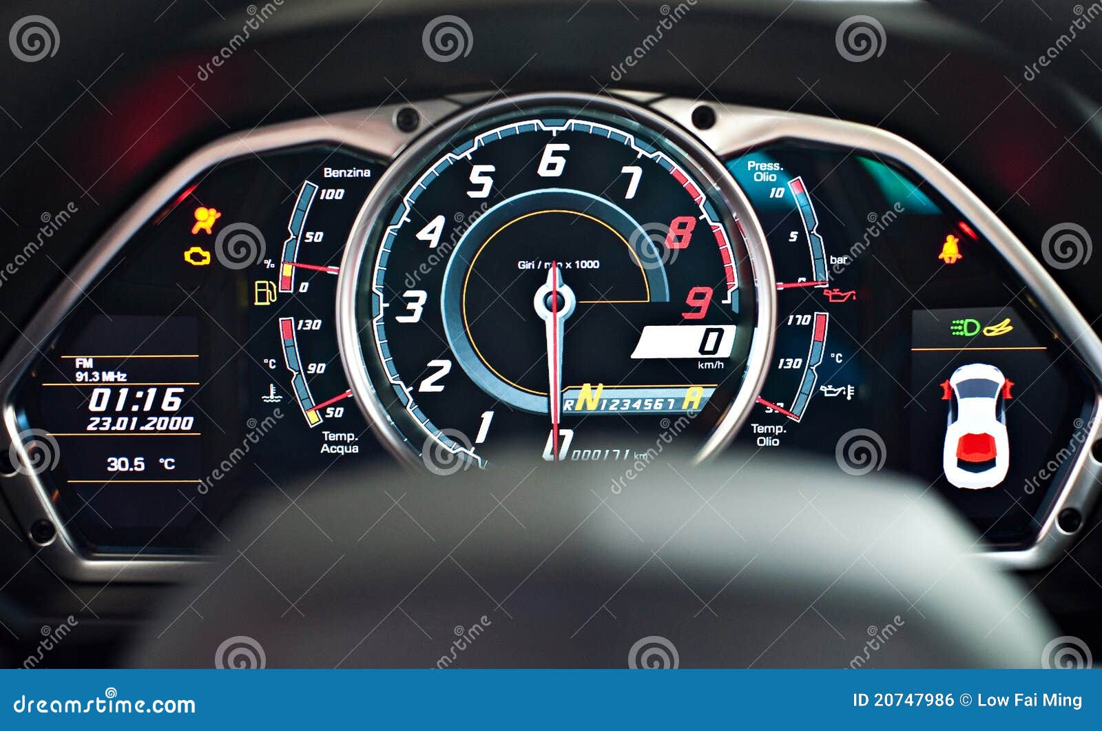 Speedometer stock photo. Image of fuel, engine, level - 20747986