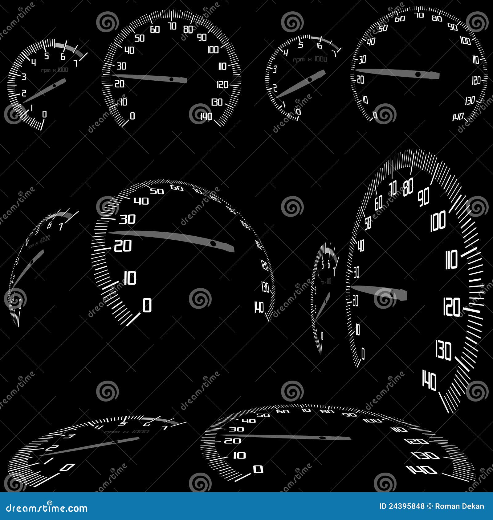 Speedometer stock vector. Illustration of sport, dial - 24395848