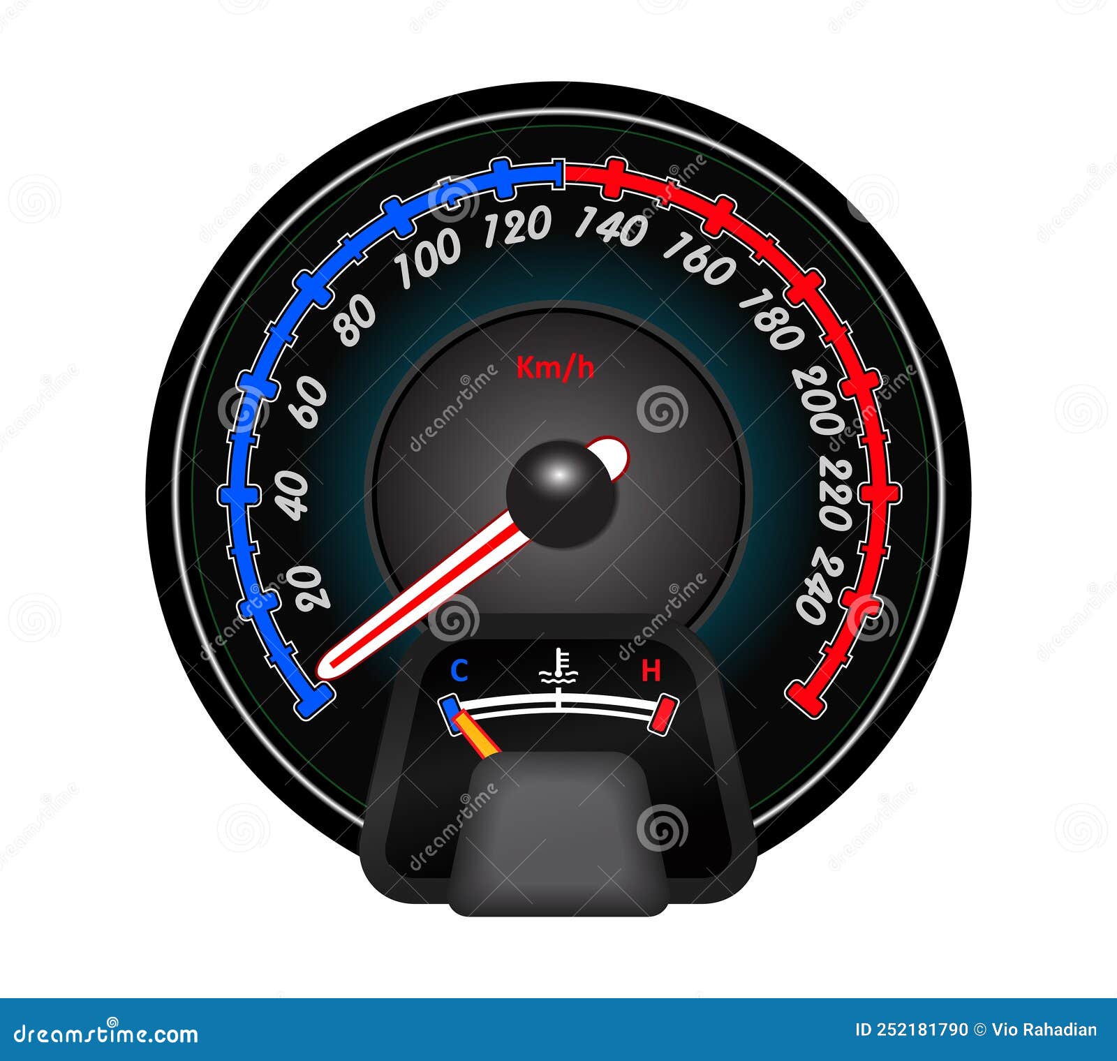 Set Of Speedometers For Dashboard Analog Device For Speed. Car Interior ...