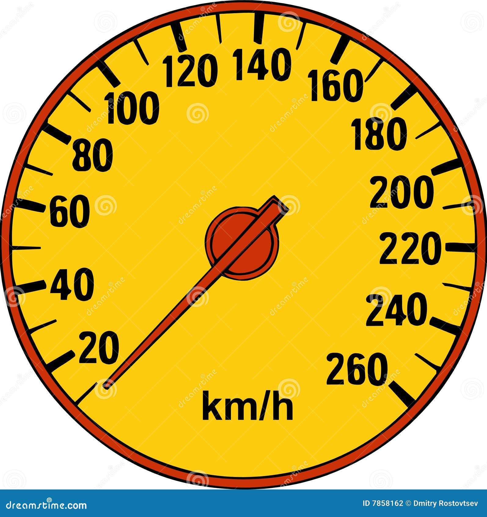Speedometer stock vector. Illustration of vector, auto - 7858162