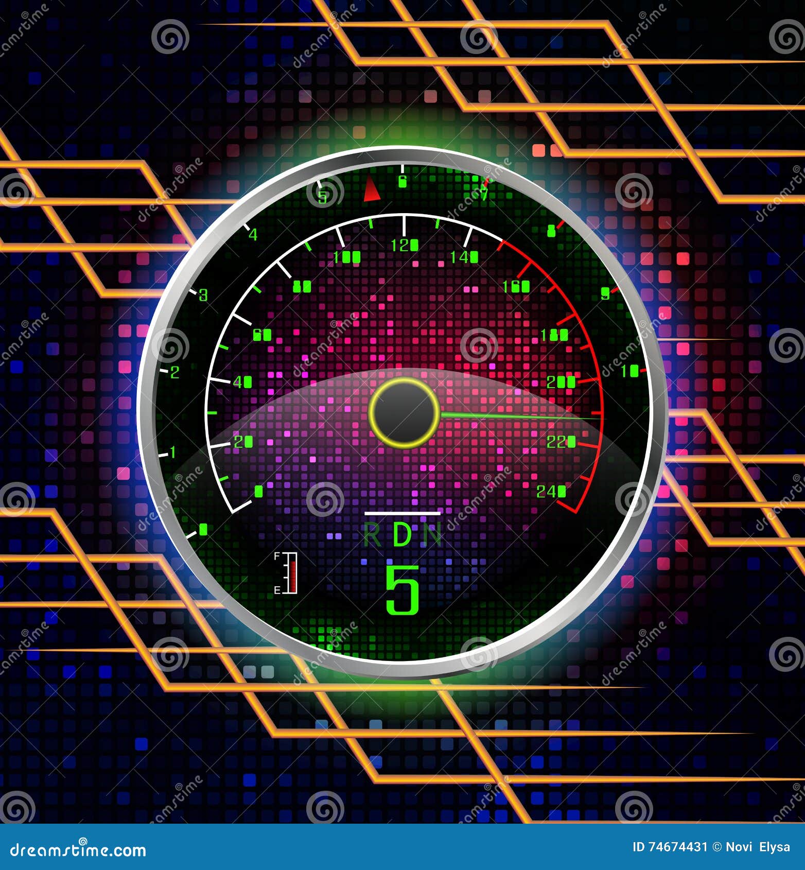 Speedometer Abstract Background Stock Vector - Illustration of element ...