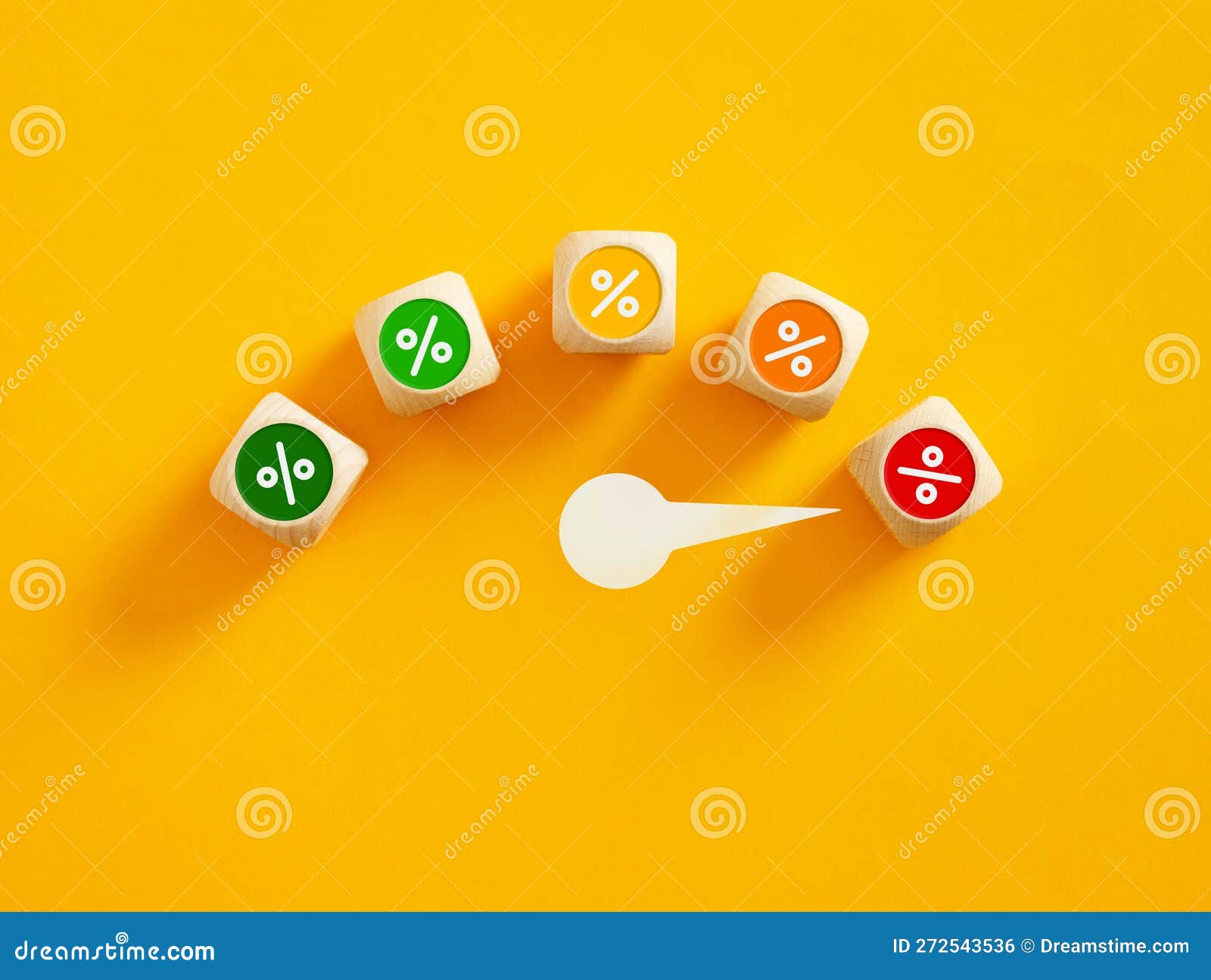 Speedometer with Arrow Indicating the Highest Percentage of Return ...