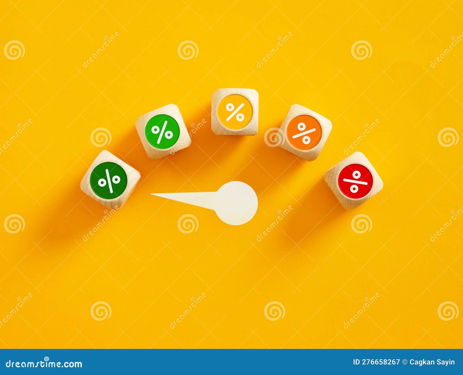 Speedometer with Arrow Indicating the Lowest Percentage of Return ...