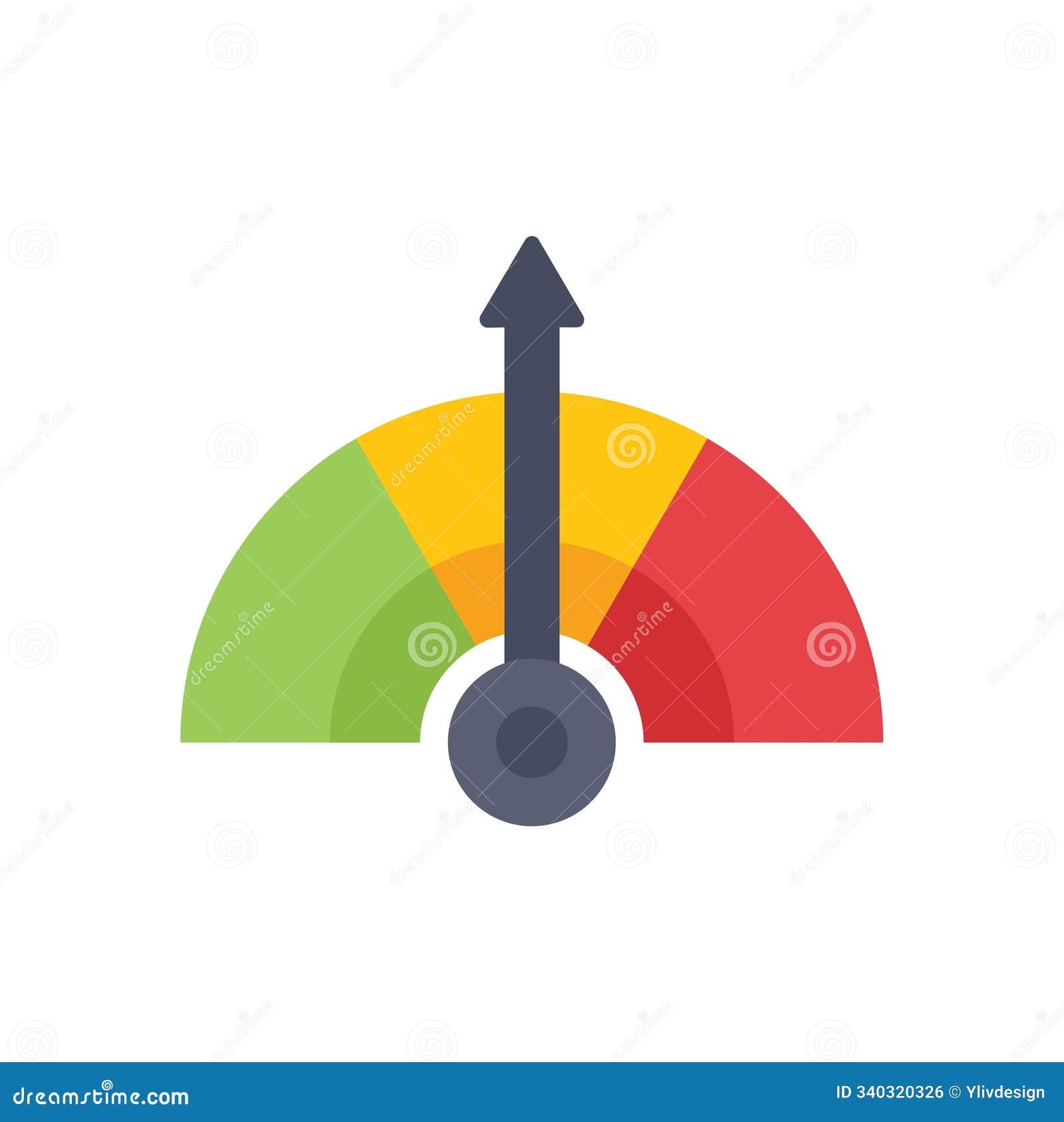 Speedometer Arrow Pointing High Performance Result Stock Illustration ...