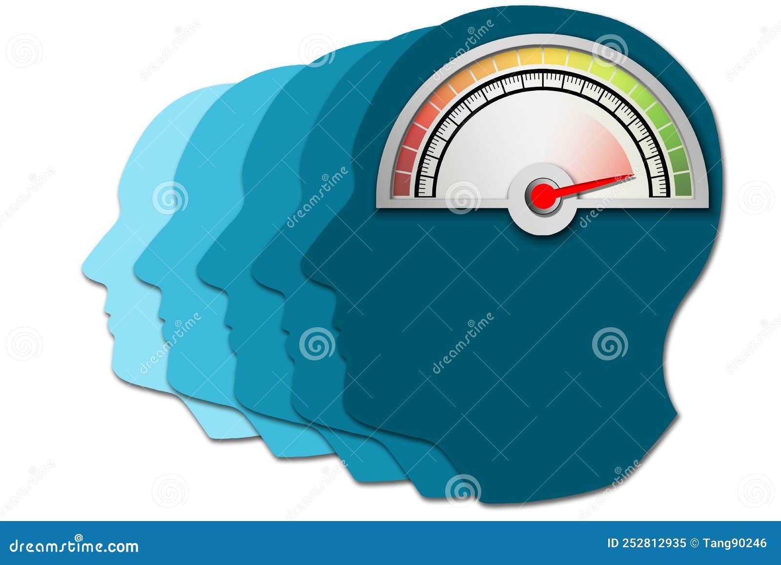 Head Speedometer Icon. Simple Color Vector Elements Of Brain Process ...