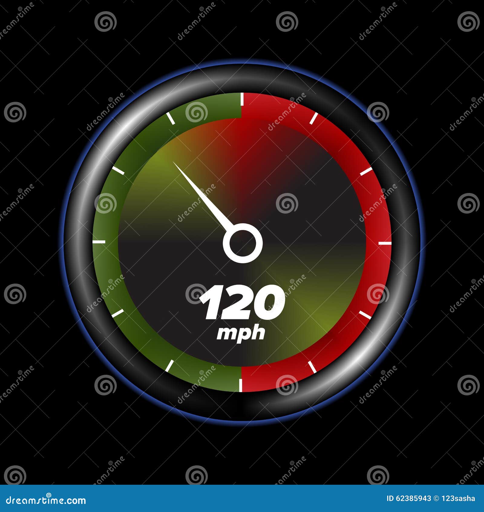 Speedometer with Black Background Stock Vector - Illustration of ...