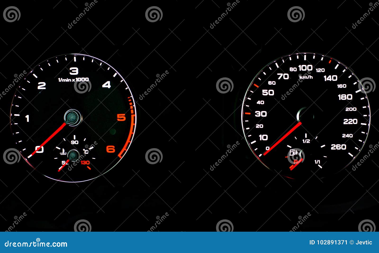 Speedometer on Black Background Stock Image - Image of auto, automobile ...