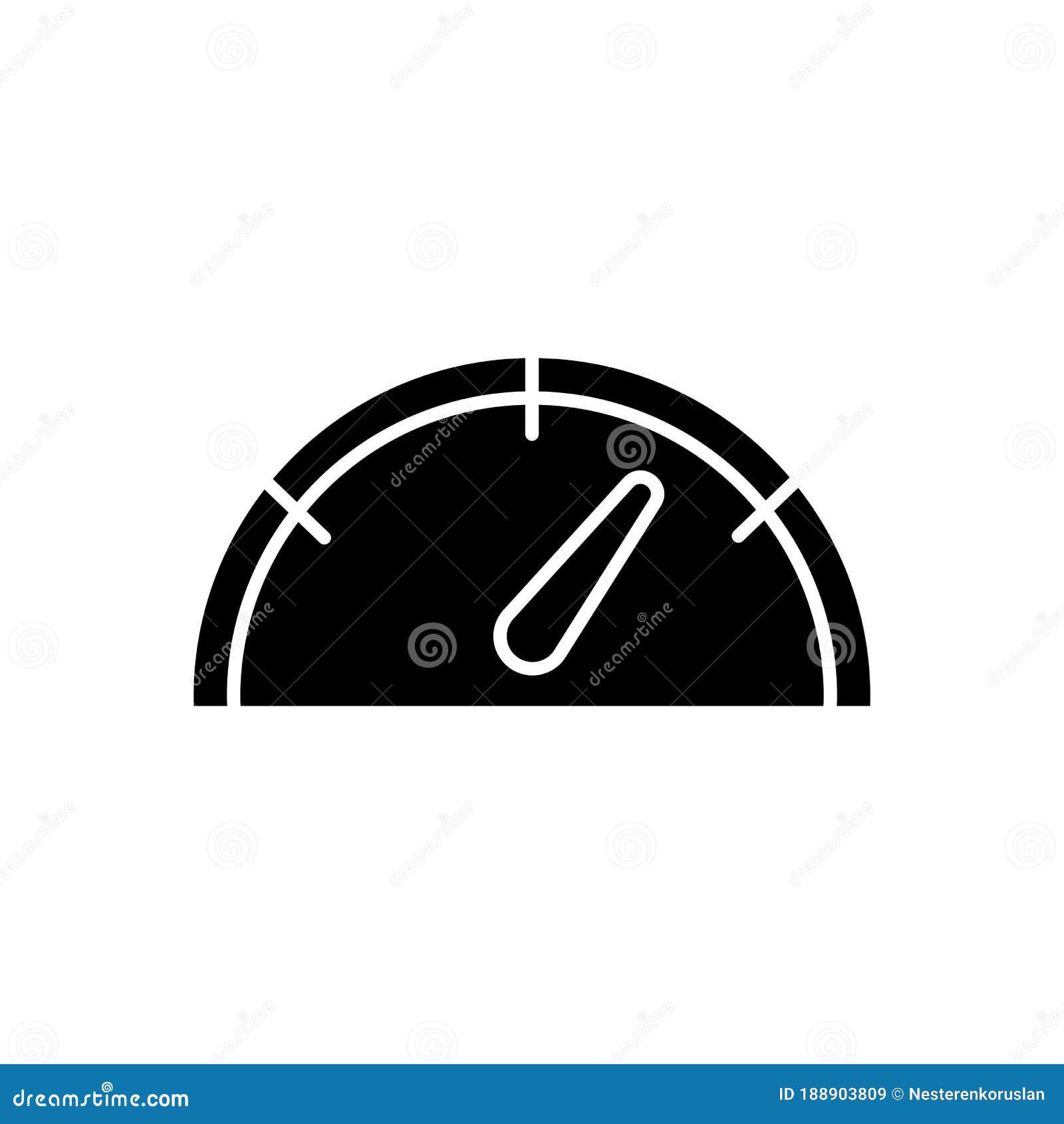 Speedometer Black Icons. Speed Dashboard Gauge Symbol, Flat Device ...