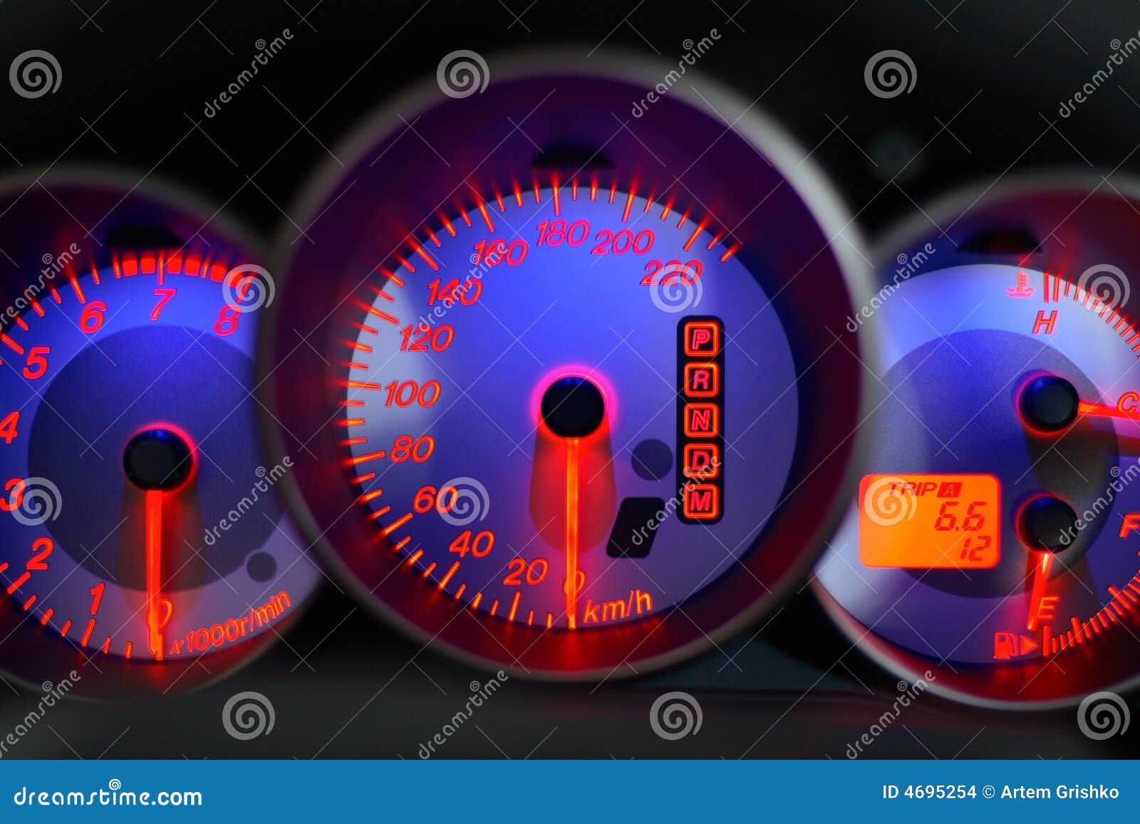 Speedometer blue stock photo. Image of instrument, transportation - 4695254