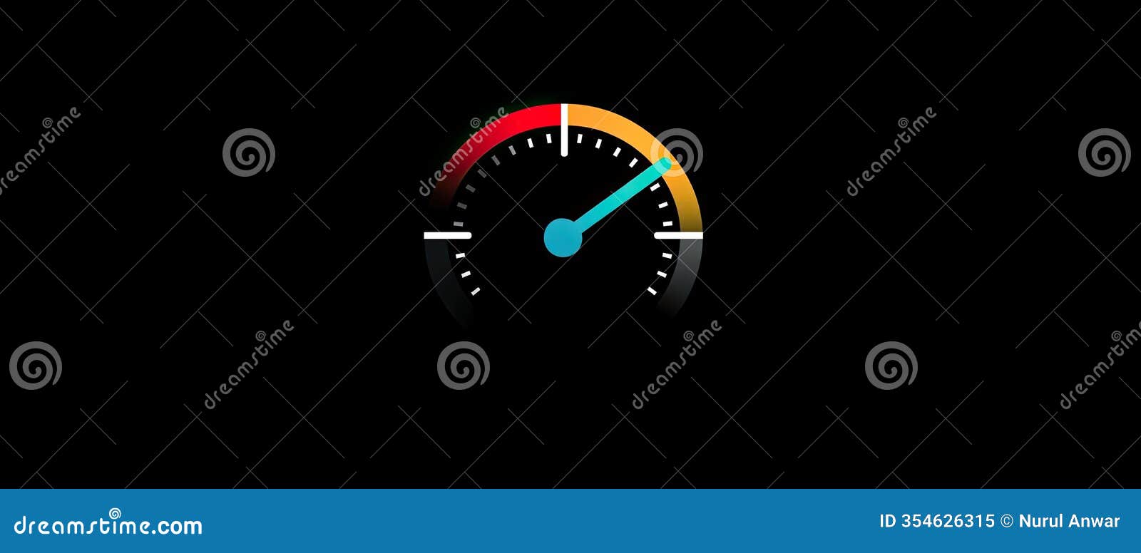 "SPEEDOMETER with BLUE NEEDLE POINTING RIGHT" Stock Illustration ...