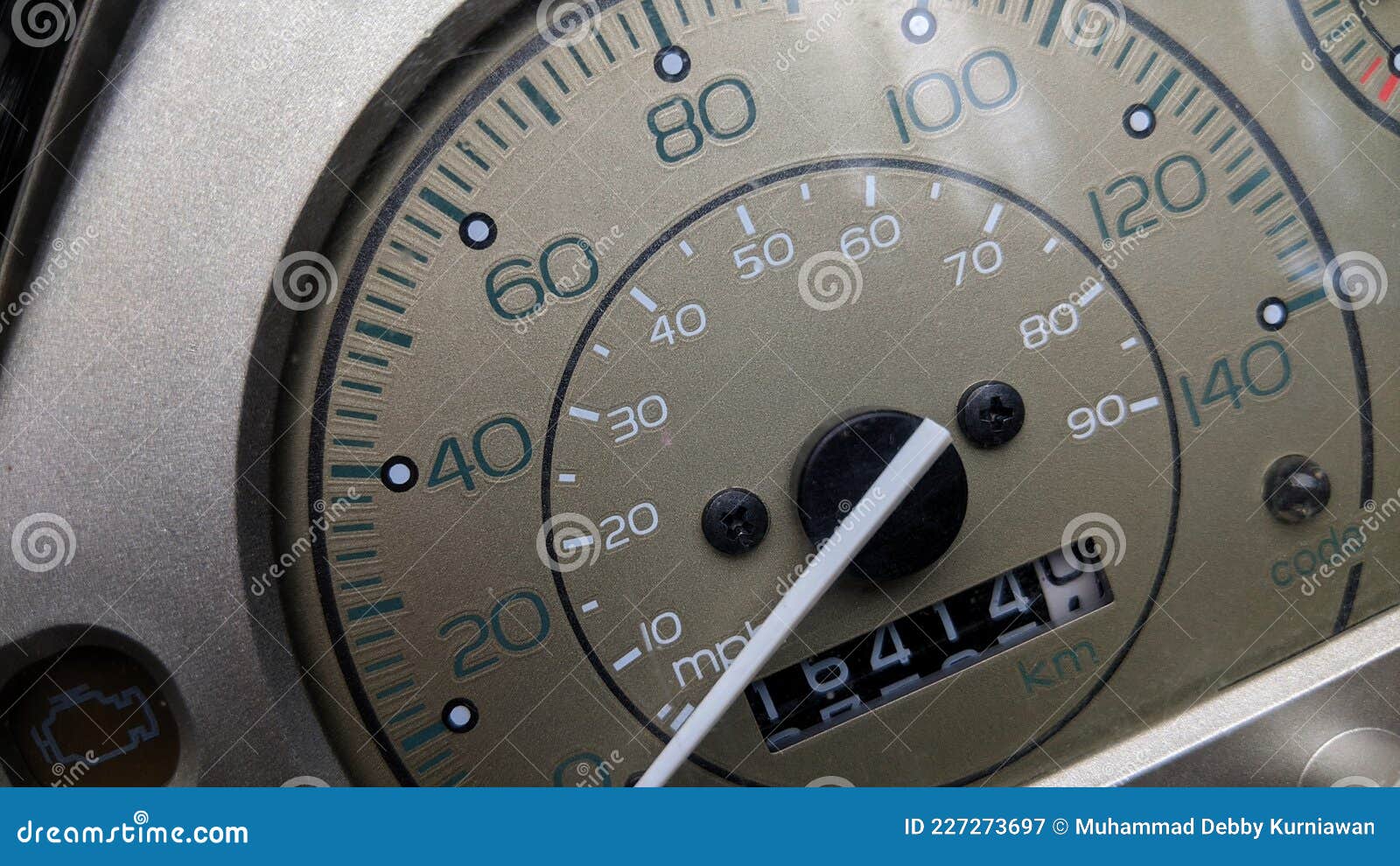 Speedometer is Brown with a Speed of 140 Km / H Stock Image - Image of ...