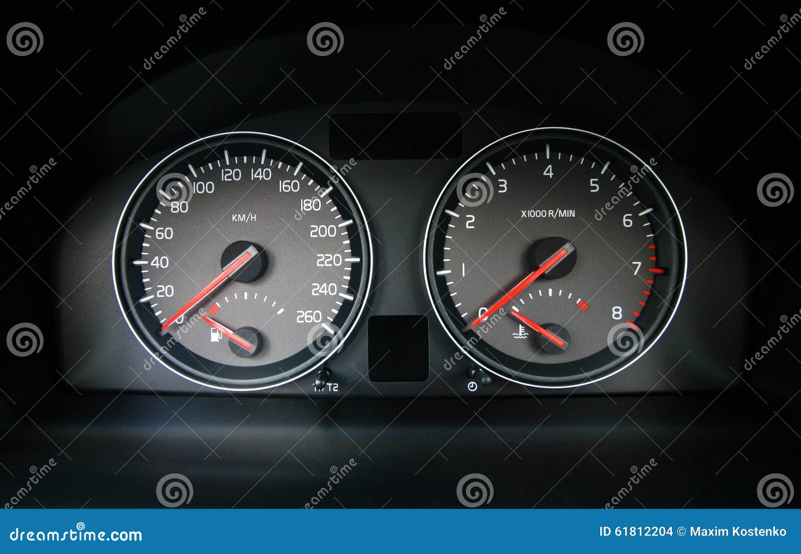 Speedometer in the car stock photo. Image of arrow, speed - 61812204