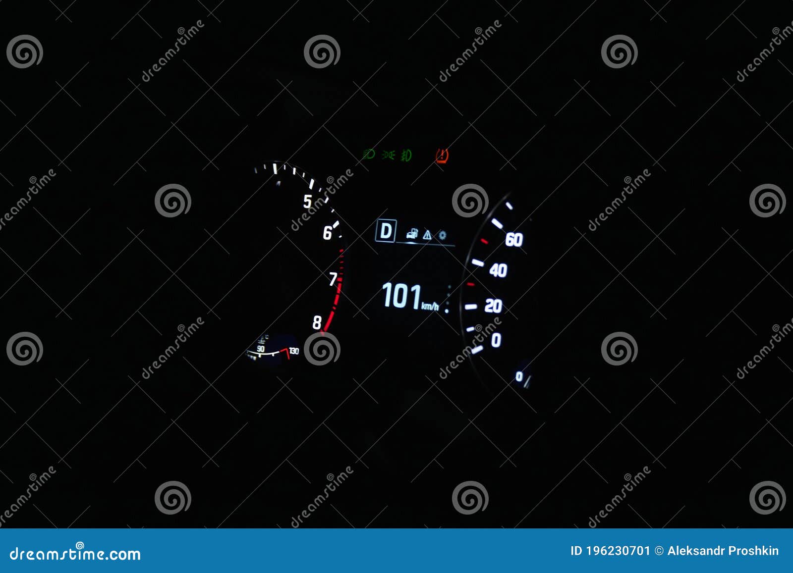 Speedometer in the Car on the Dashboard Stock Image - Image of driver ...