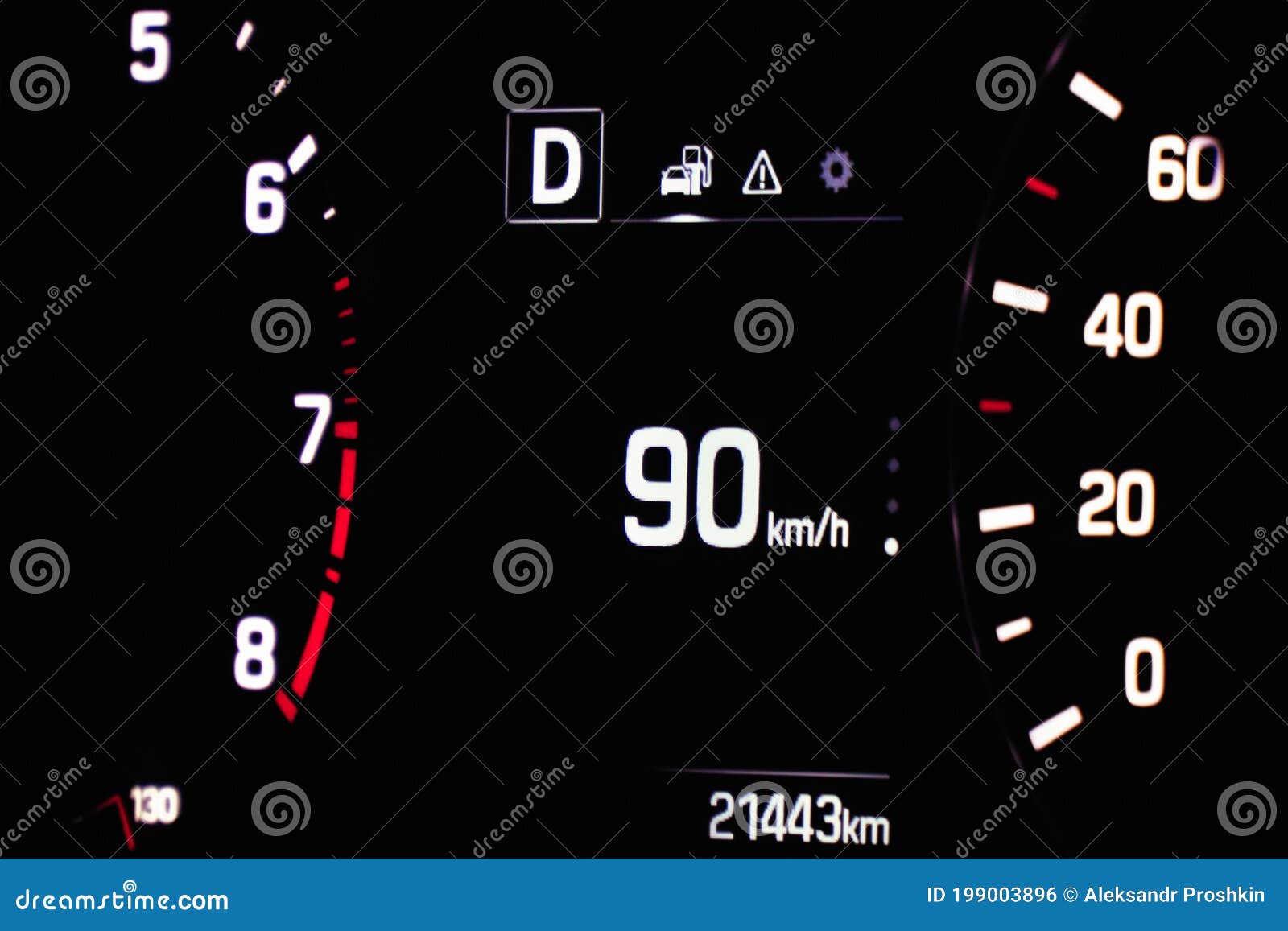 Speedometer in the Car on the Dashboard Stock Photo - Image of control ...
