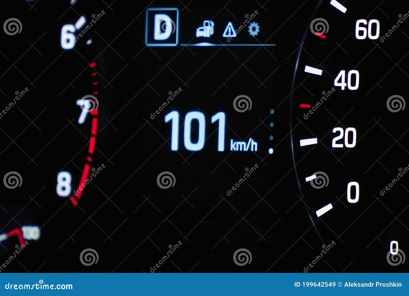 Speedometer in the Car on the Dashboard Stock Image - Image of fast ...