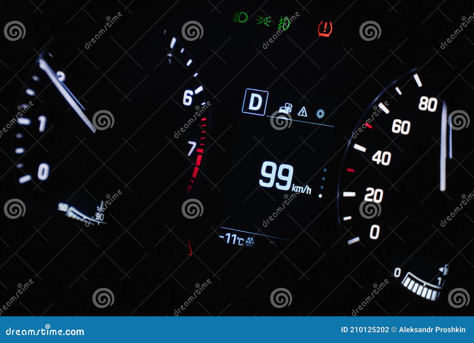 Speedometer in the Car on the Dashboard Stock Photo - Image of meter ...