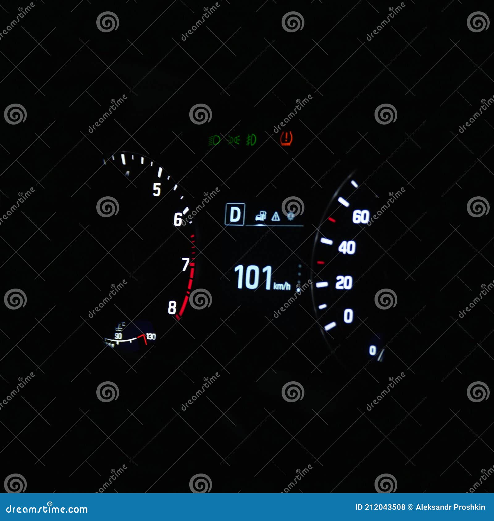 Speedometer in the Car on the Dashboard Stock Photo - Image of design ...