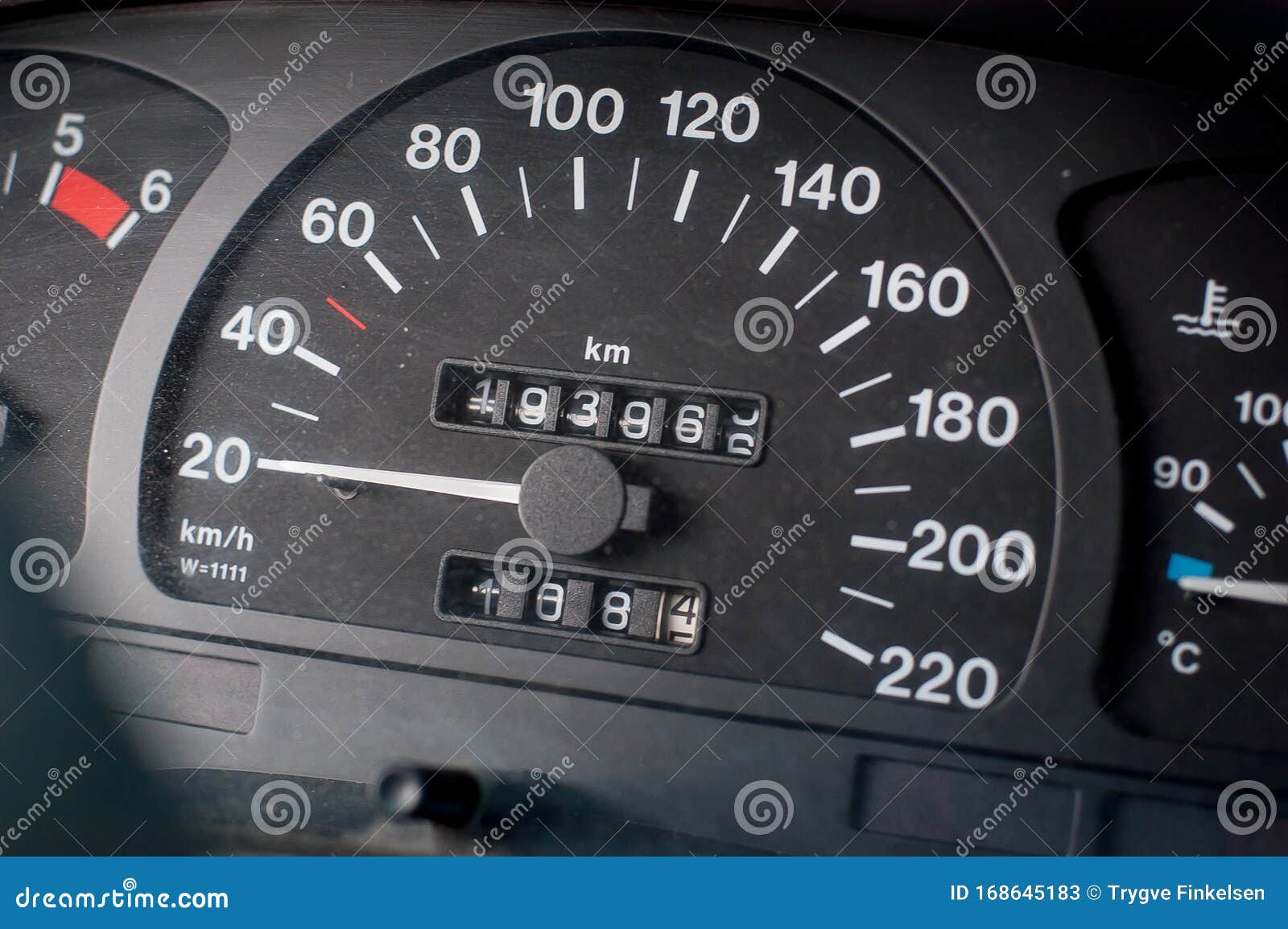 A Speedometer of a Car. Max Speed 220 Km/h Stock Image - Image of ...