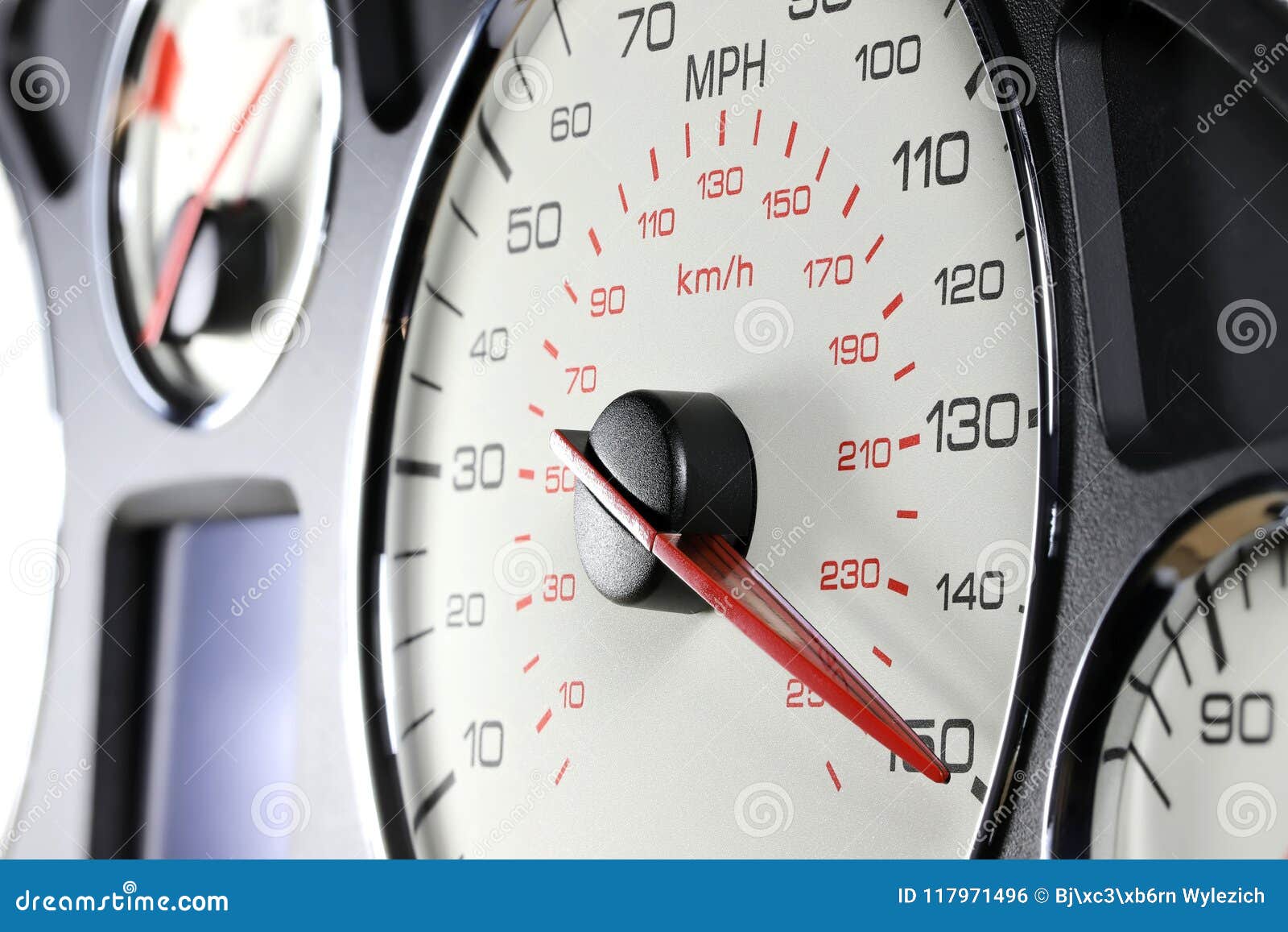 Speedometer at 150 MPH stock photo. Image of automobile - 117971496