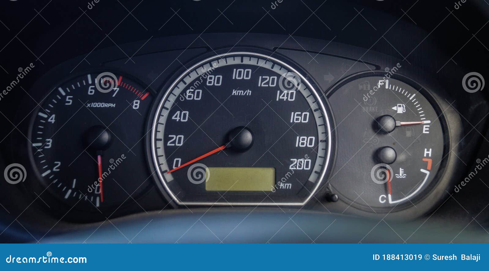 Speedometer of a car stock image. Image of curve, interior - 188413019