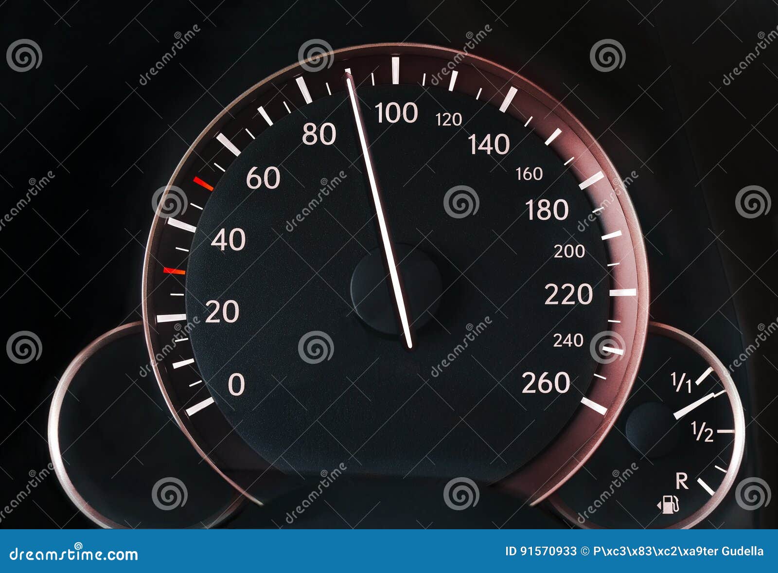 Speedometer of a car stock image. Image of backroad, indicator - 91570933