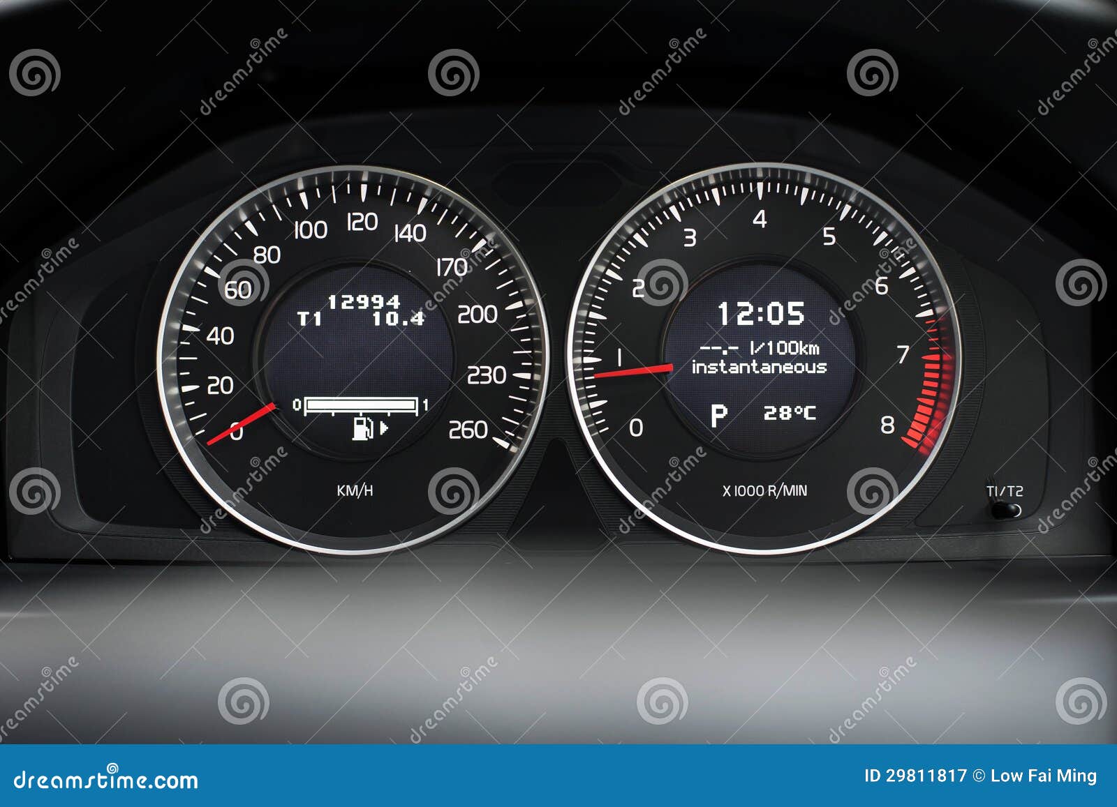 Speedometer cluster stock image. Image of handbrake, indicator - 29811817