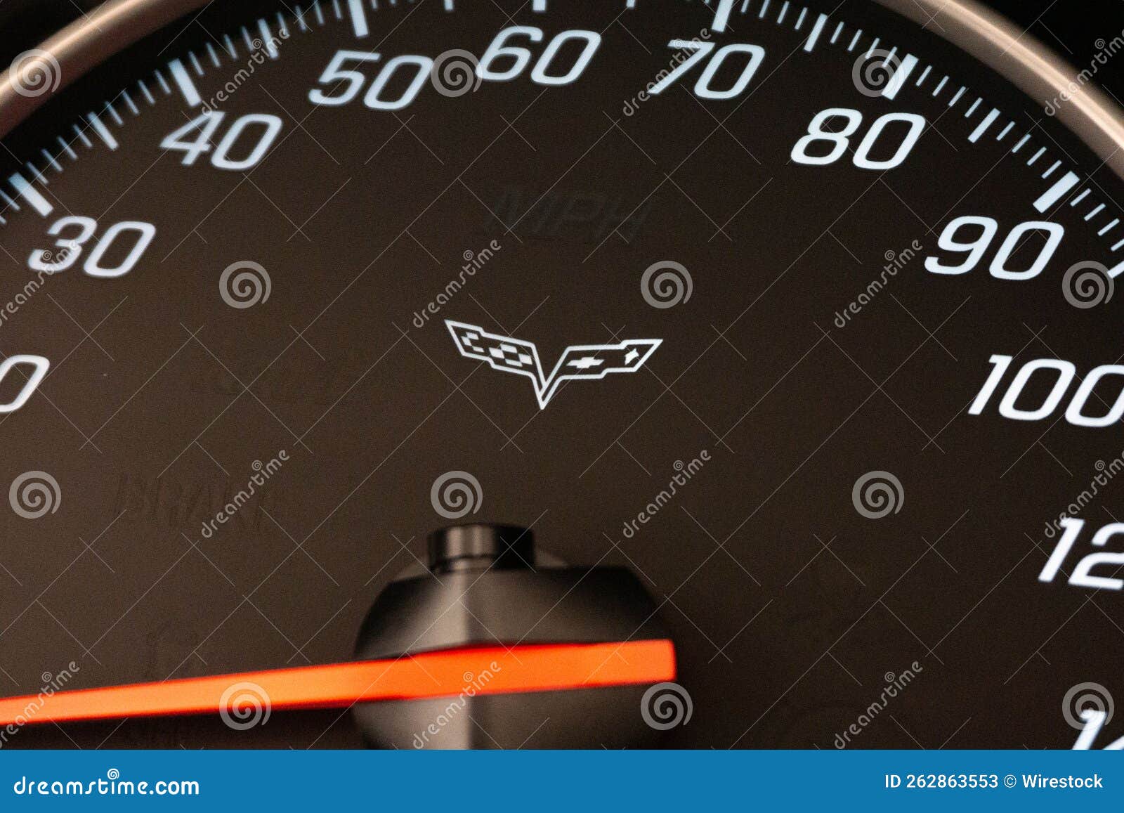 Speedometer of a Corvette C6 Grand Sport with the Logo on it Editorial ...