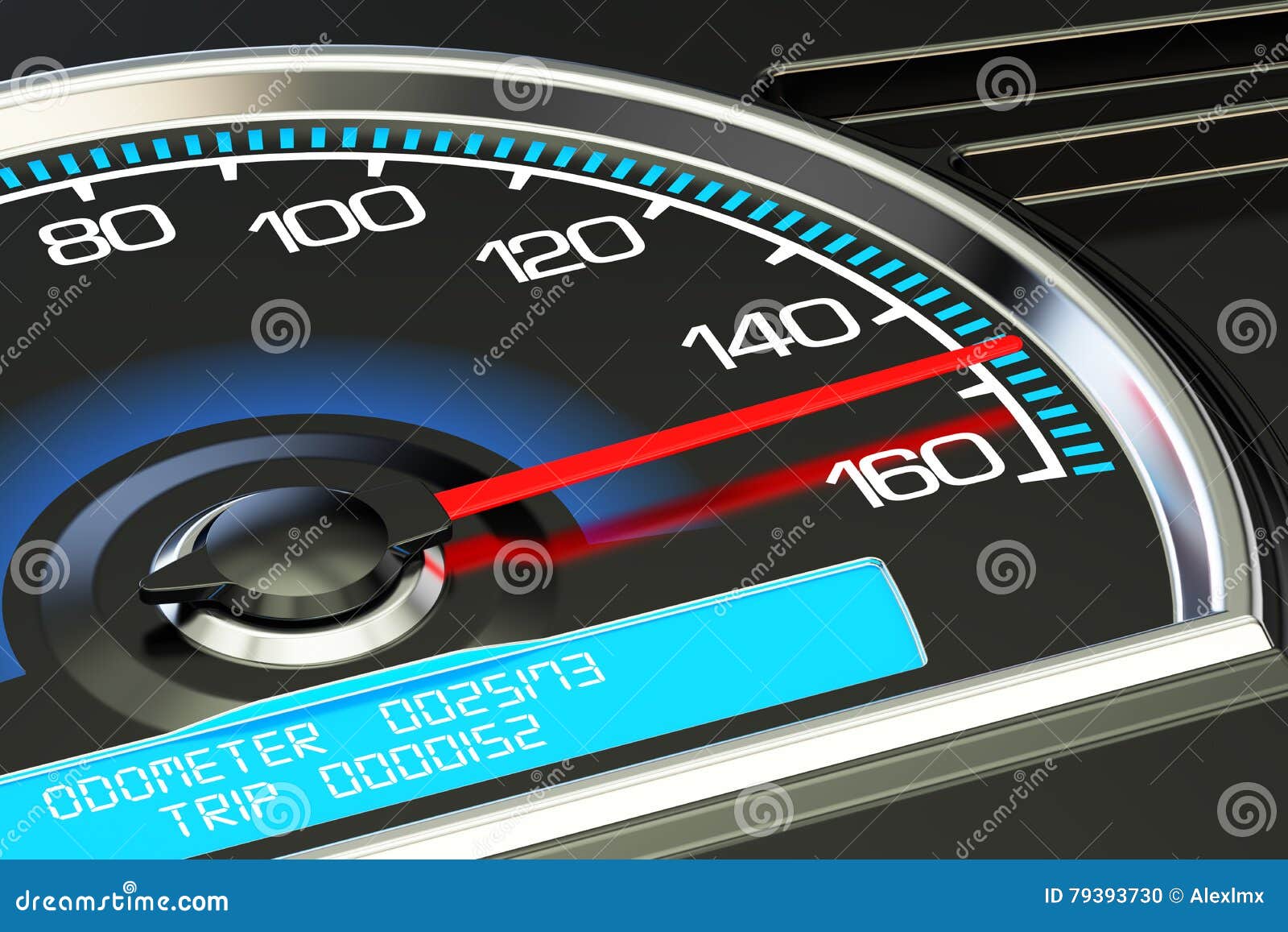 Speedometer, 3D rendering stock illustration. Illustration of equipment ...