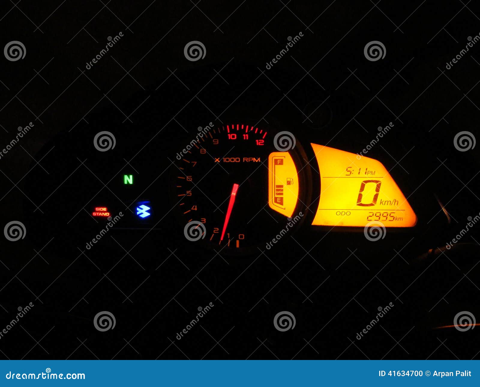 Speedometer in Dark stock photo. Image of fuel, speedometer - 41634700