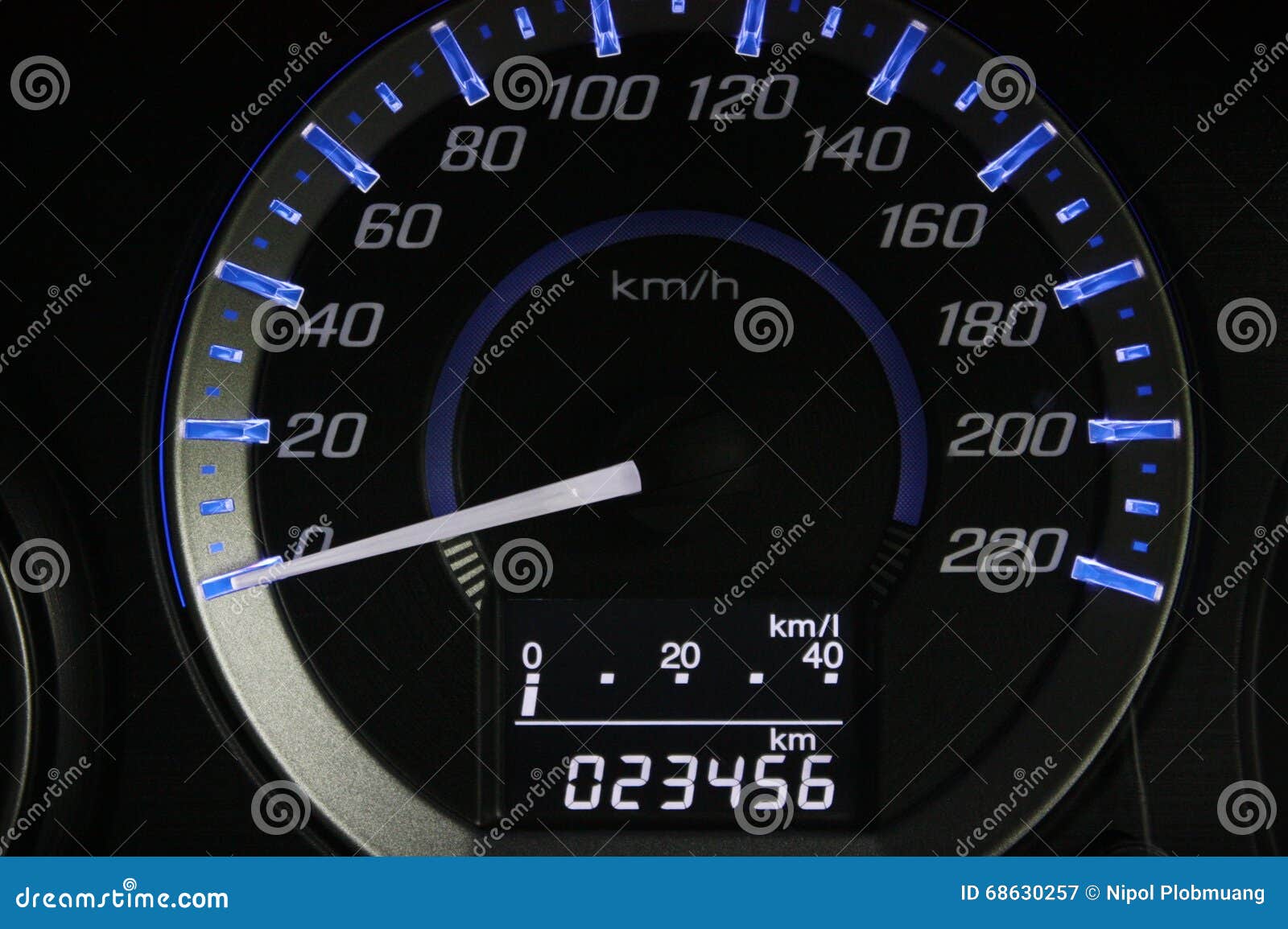 Speedometer with dark mode stock image. Image of speed - 68630257