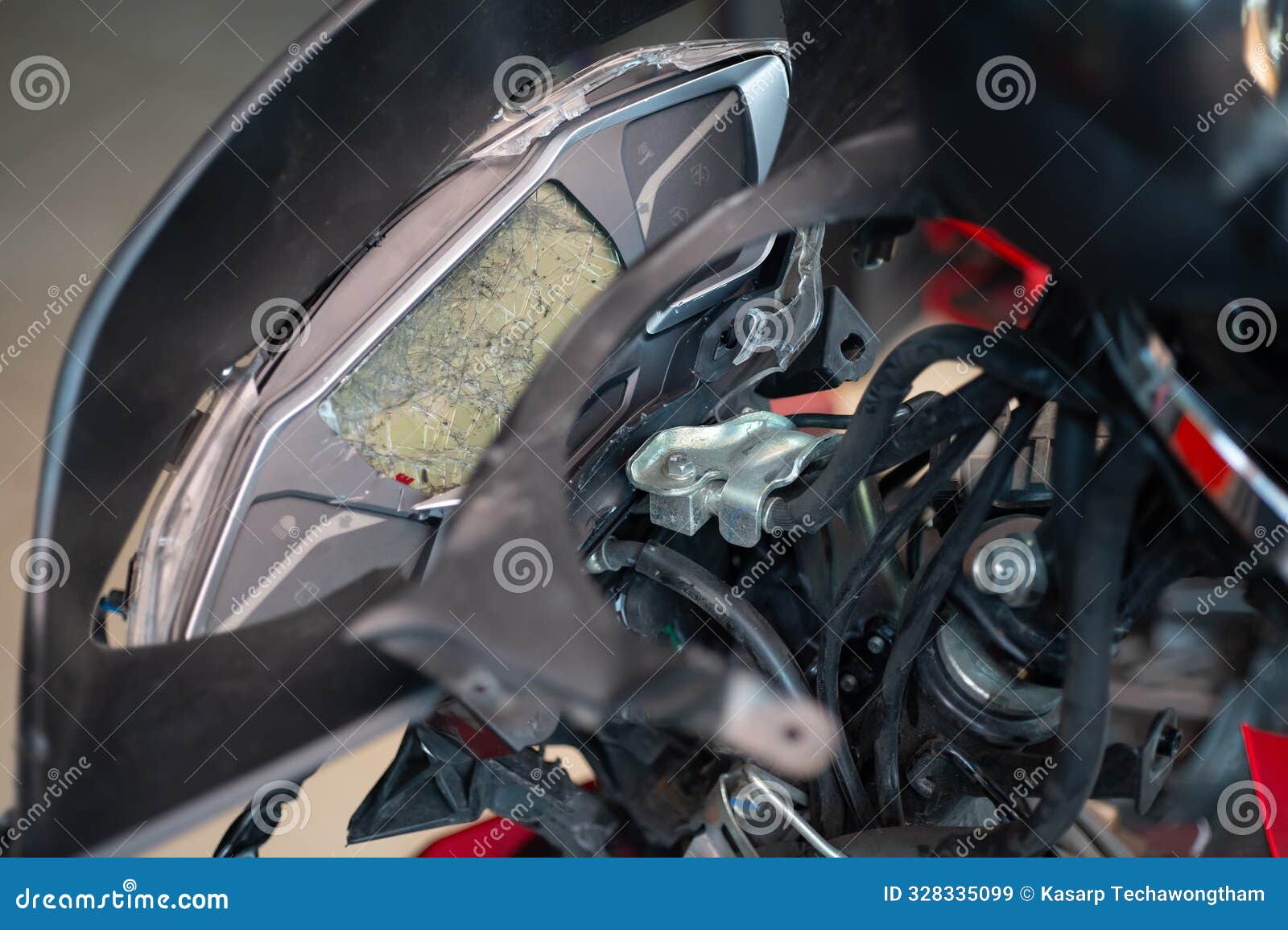 Speedometer ,dashboard Lens is Cracked .effect Caused by an Accident ...