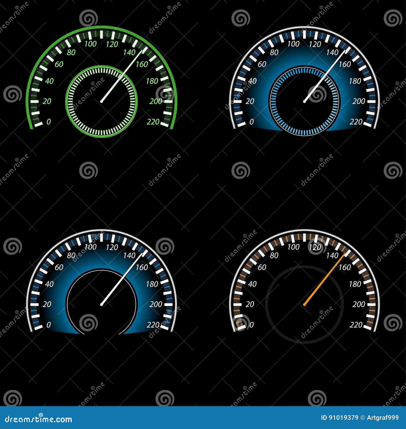 Speedometer stock illustration. Illustration of speedometer - 91019379