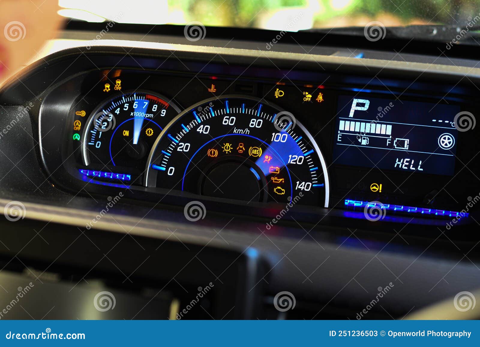 Speedometer of an Electric Car Shows How Fast it is Stock Image - Image ...