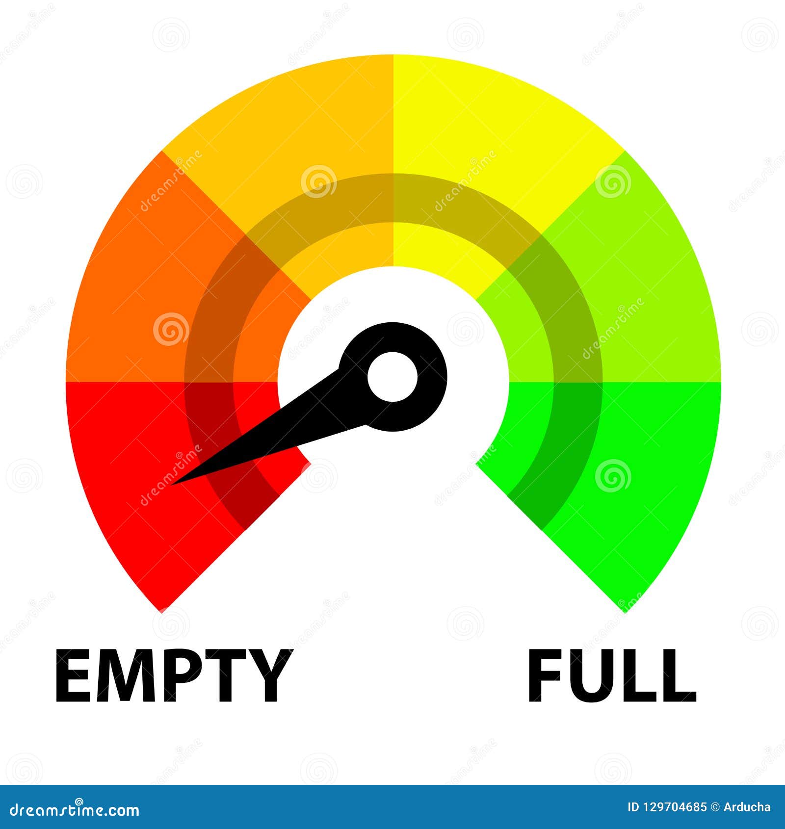 Speedometer Empty Indicator Stock Illustration - Illustration of empty ...