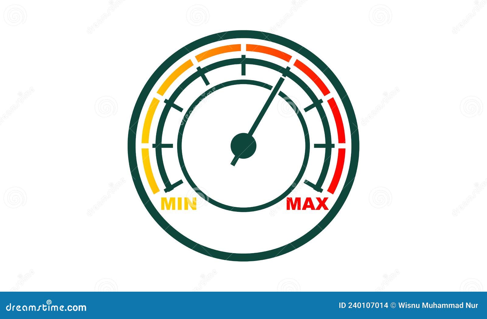 Speedometer with Fast Speed Vector Design Stock Vector - Illustration ...