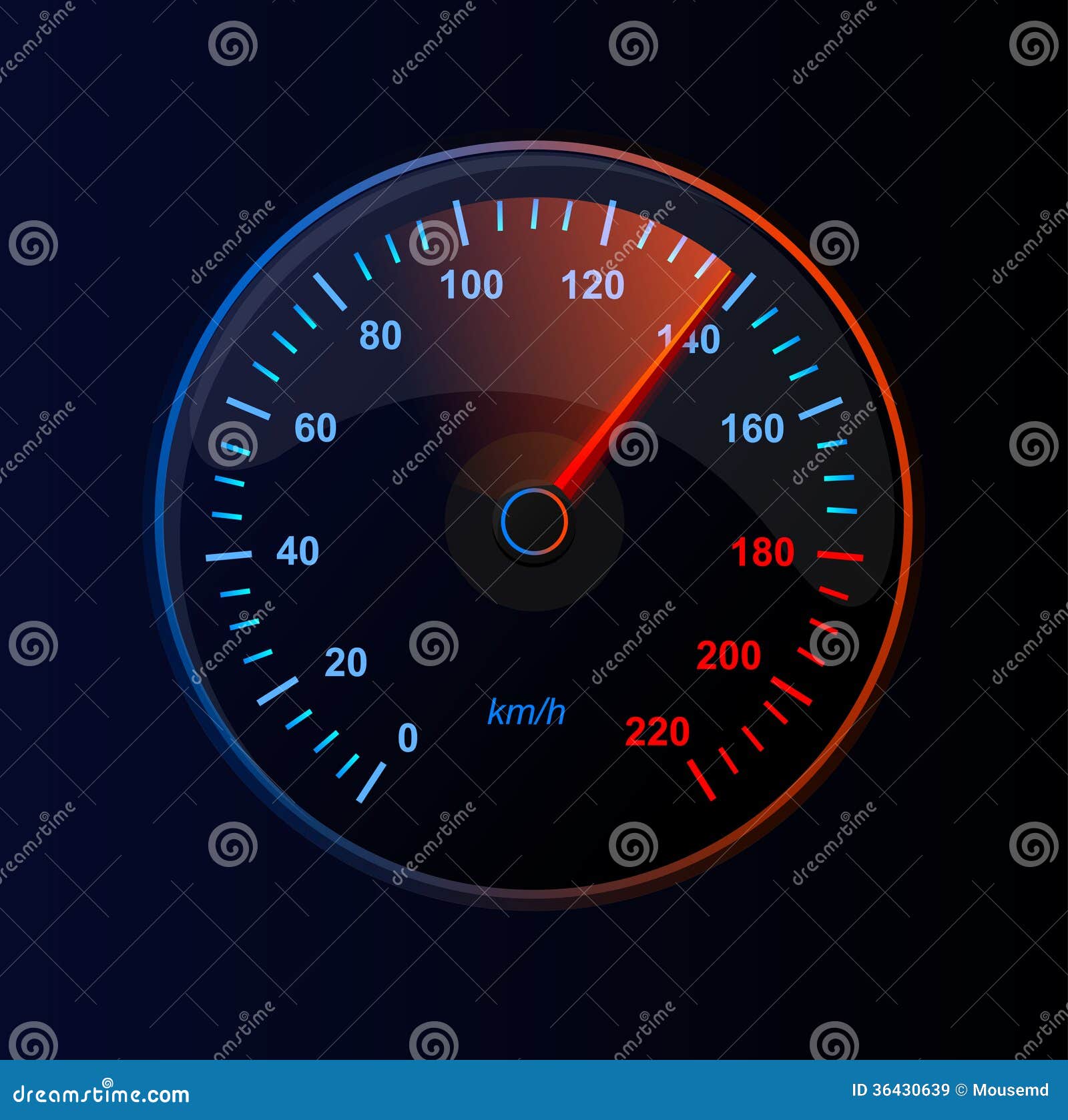 Speedometer stock vector. Illustration of emblem, equipment - 36430639