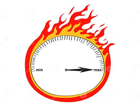 Speedometer and flames stock vector. Illustration of indicator - 81085328