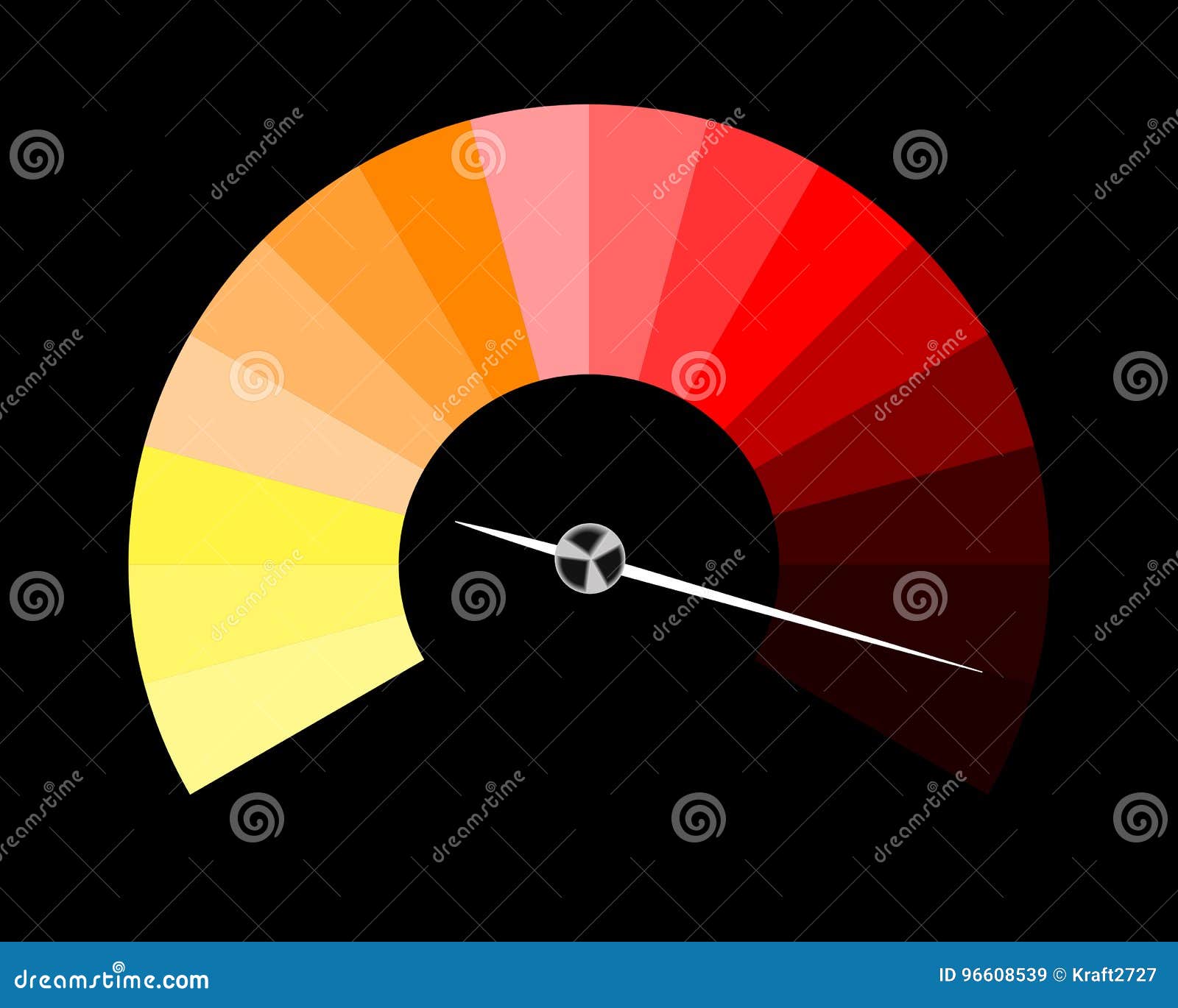 Speedometer in flat design stock vector. Illustration of clip - 96608539