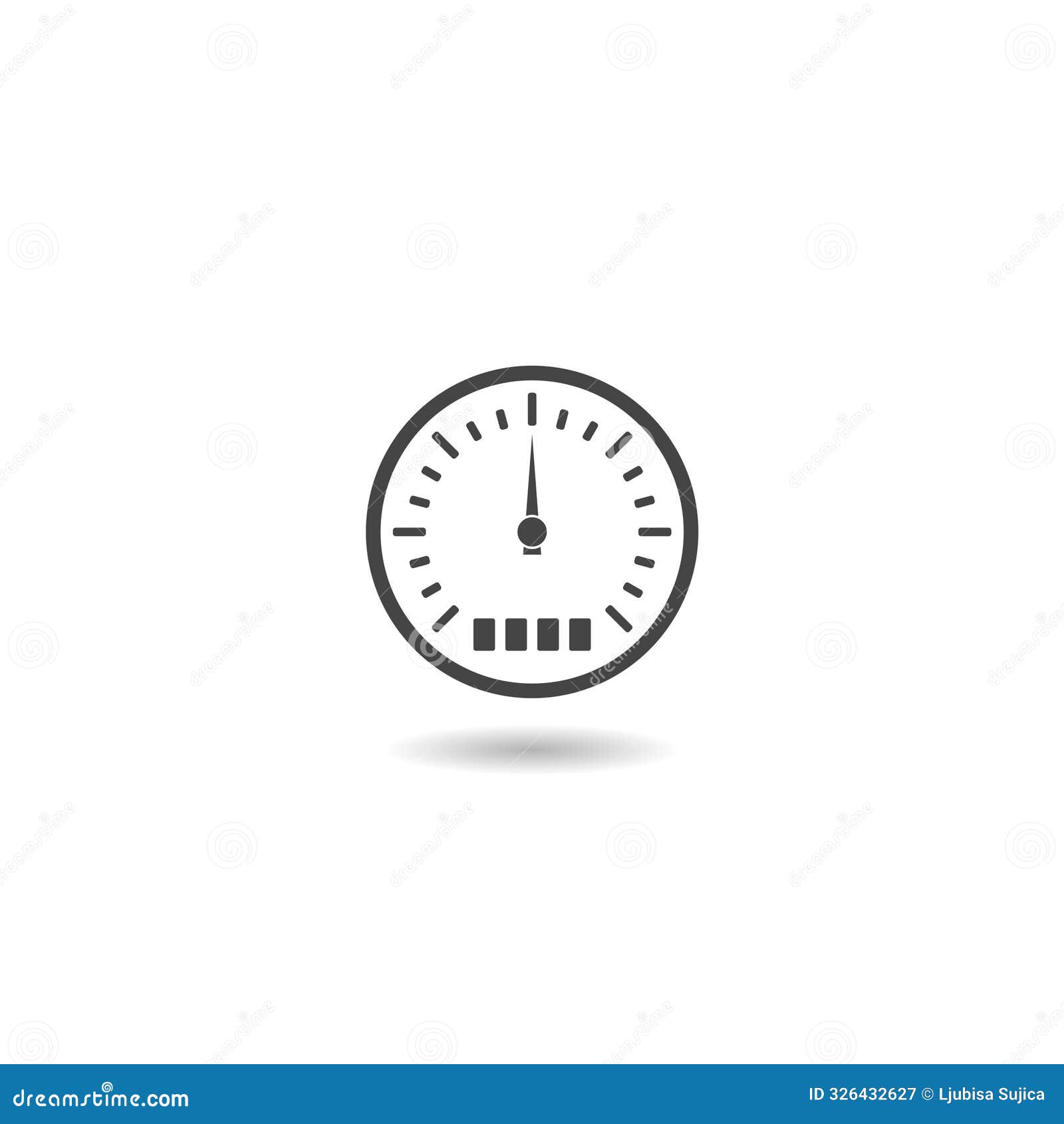 Speedometer Flat White Icons In Square Backgrounds Cartoon Vector ...
