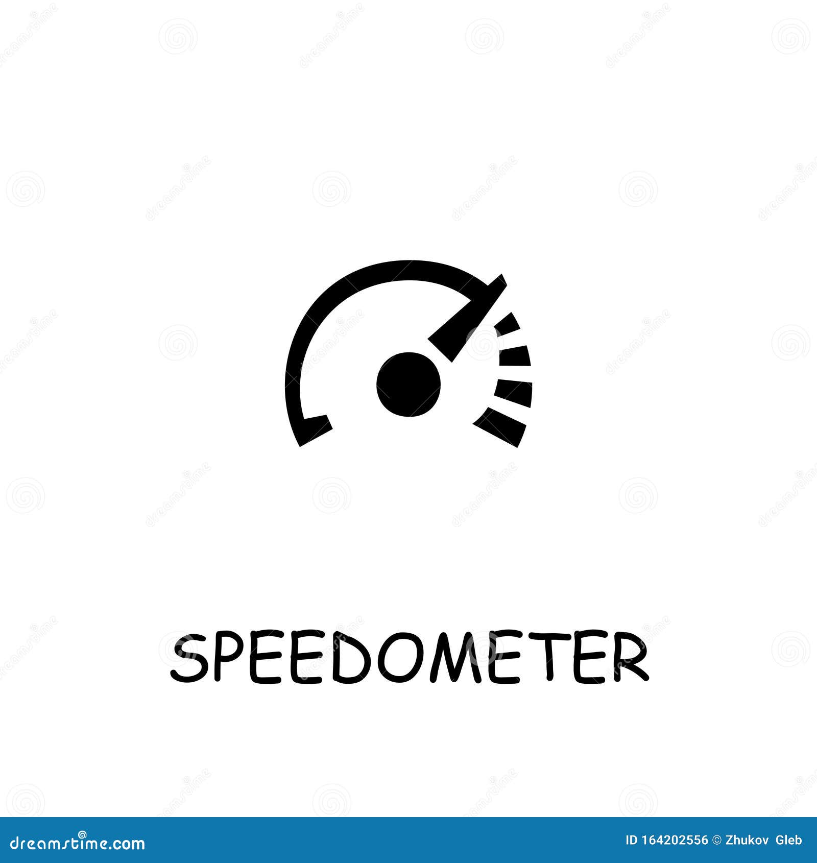 Speedometer Flat Vector Icon Stock Illustration - Illustration of arrow ...