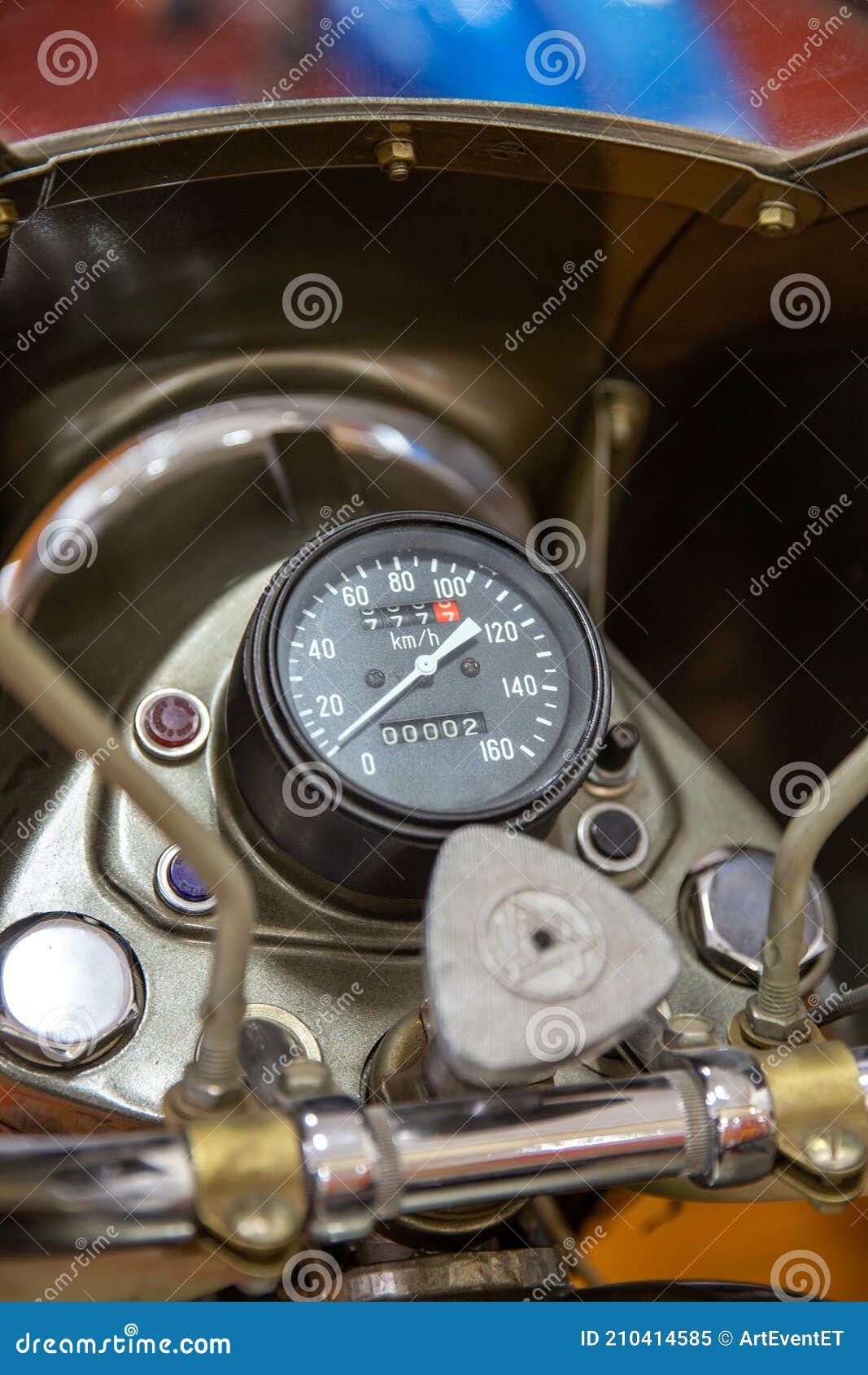 Speedometer and Fuel Tank of Motorcycle Stock Image - Image of metal ...
