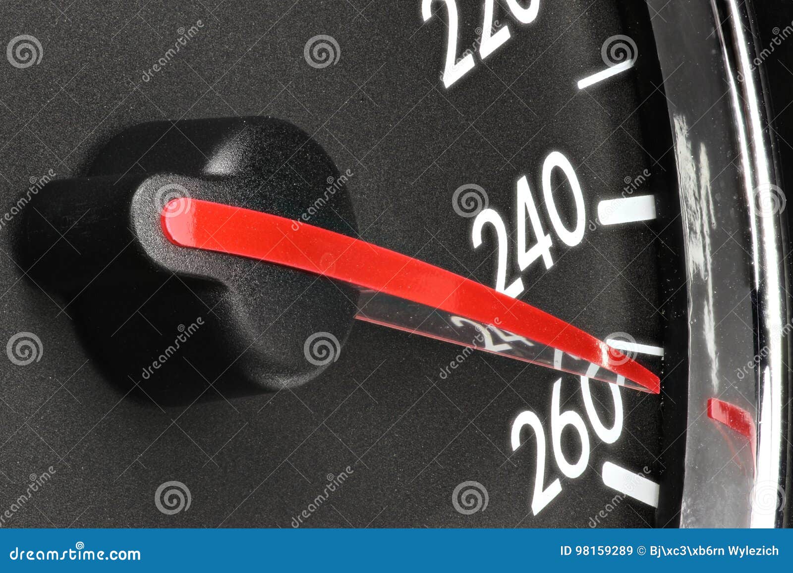Speedometer at full speed stock image. Image of dynamic - 98159289