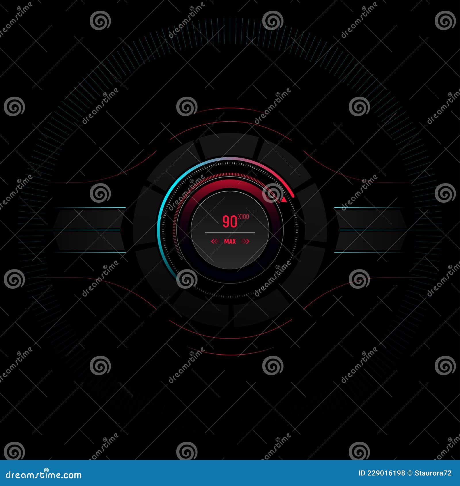 Speedometer Futuristic Control Panel. Digital Interface Tachometer ...