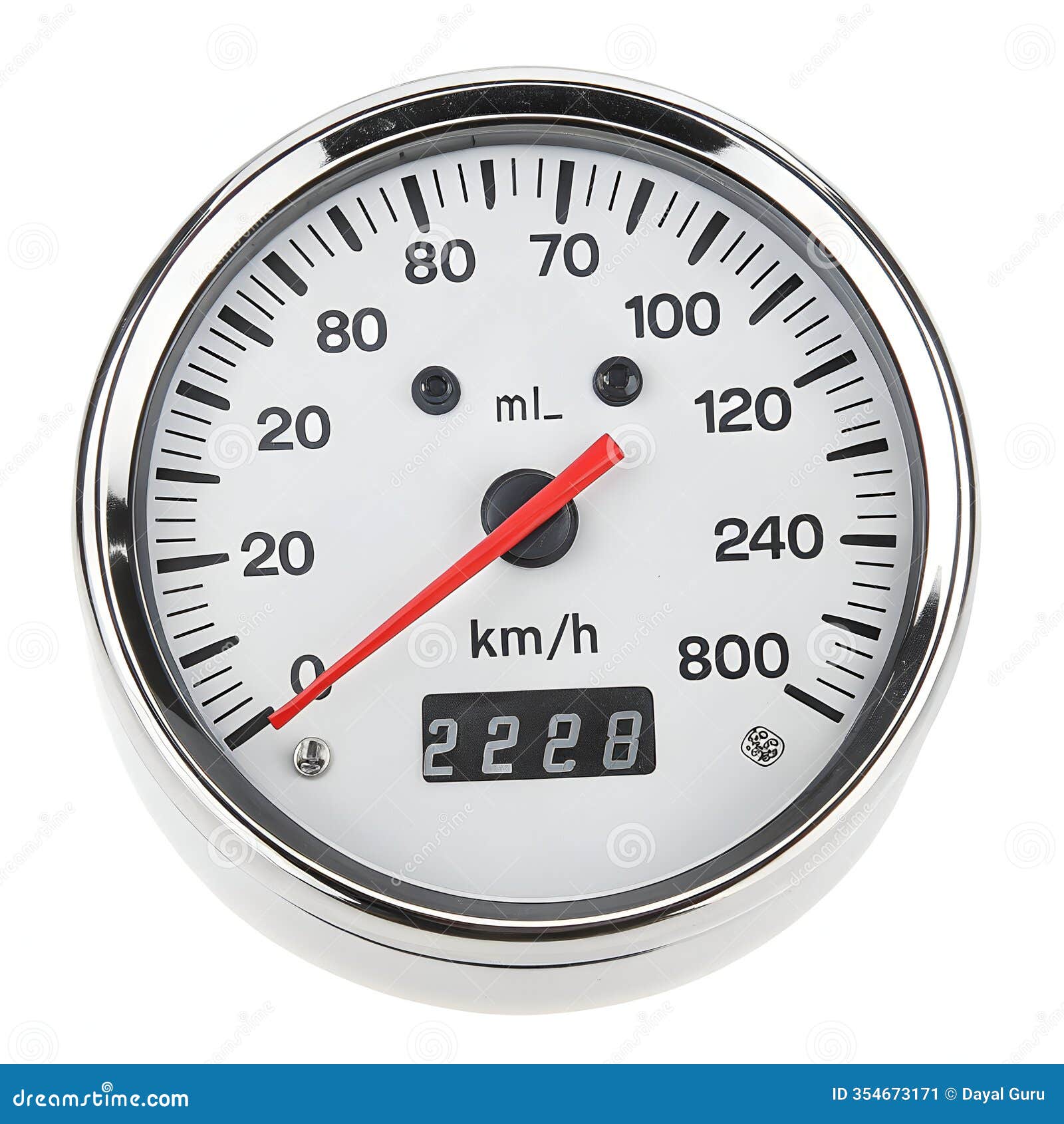 Speedometer Gauge Isolated on White Background Stock Illustration ...