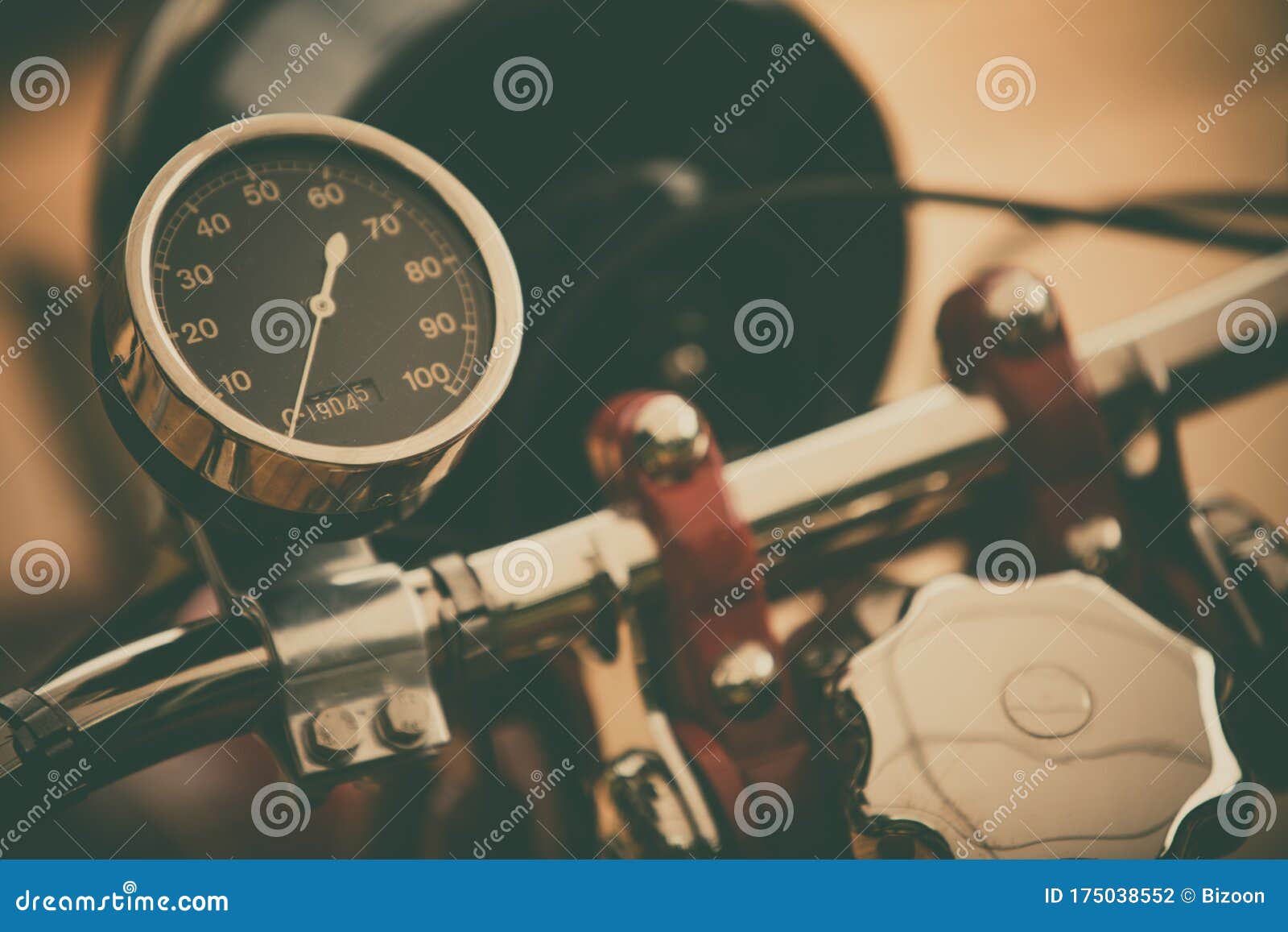 Speedometer Gauge of a Vintage Motorcycle Stock Photo - Image of gauge ...